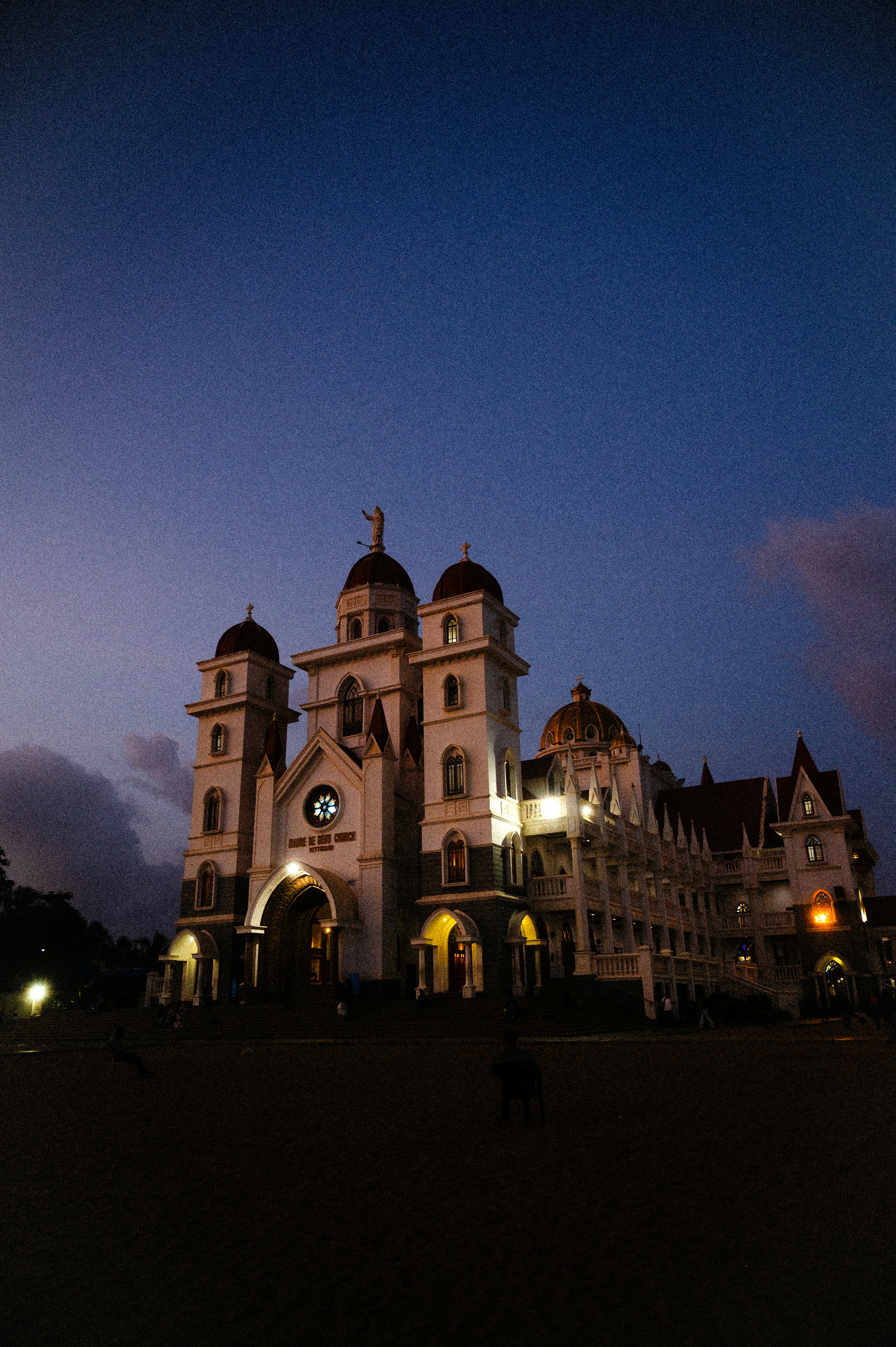 Cathedral at Dusk: A Monumental Glow Beneath the Evening Sky