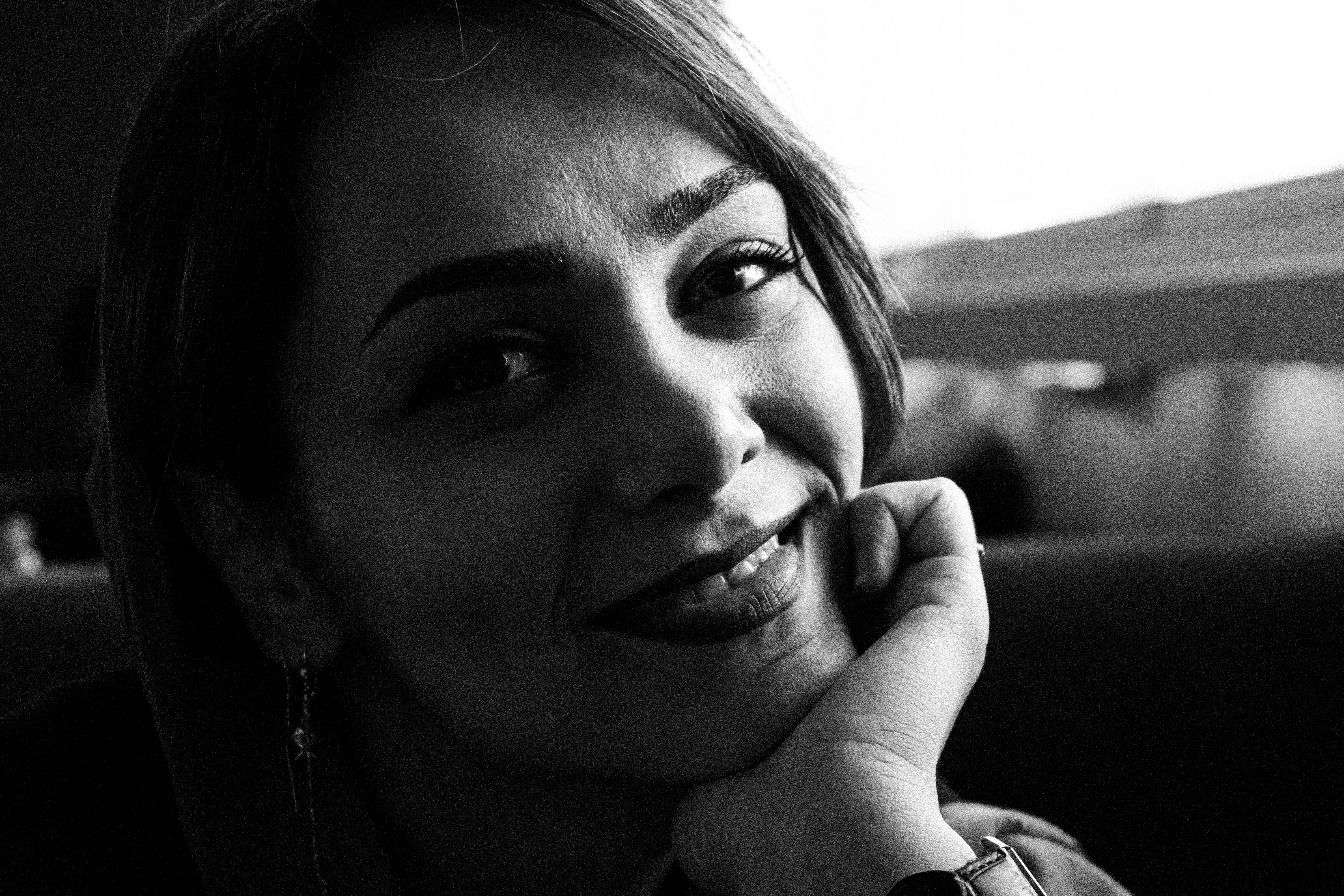 Soft Gaze, Bold Smile: Portrait in Quiet Light