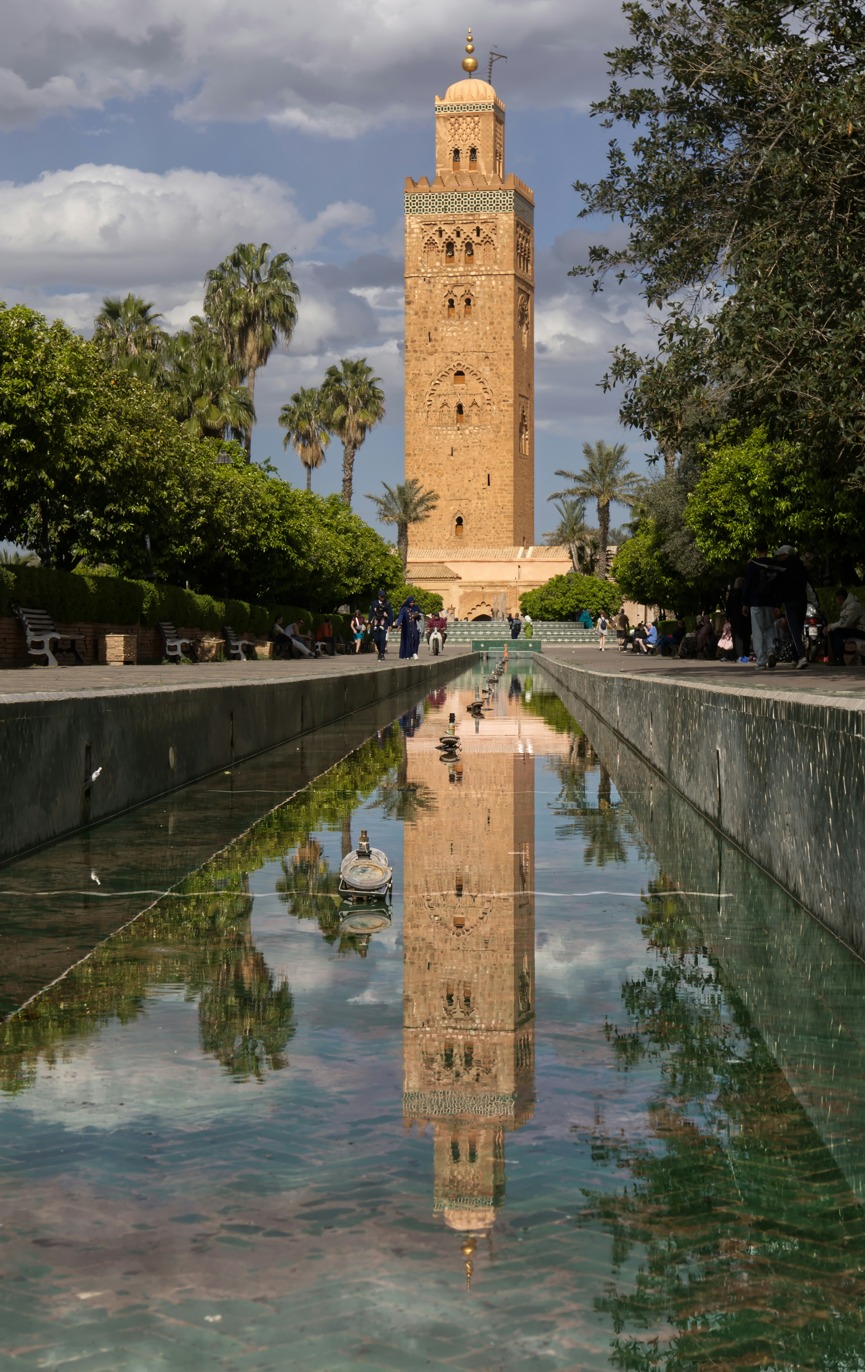 The Gate of Light: Hassan Tower Reflected in a Tranquil Atrium