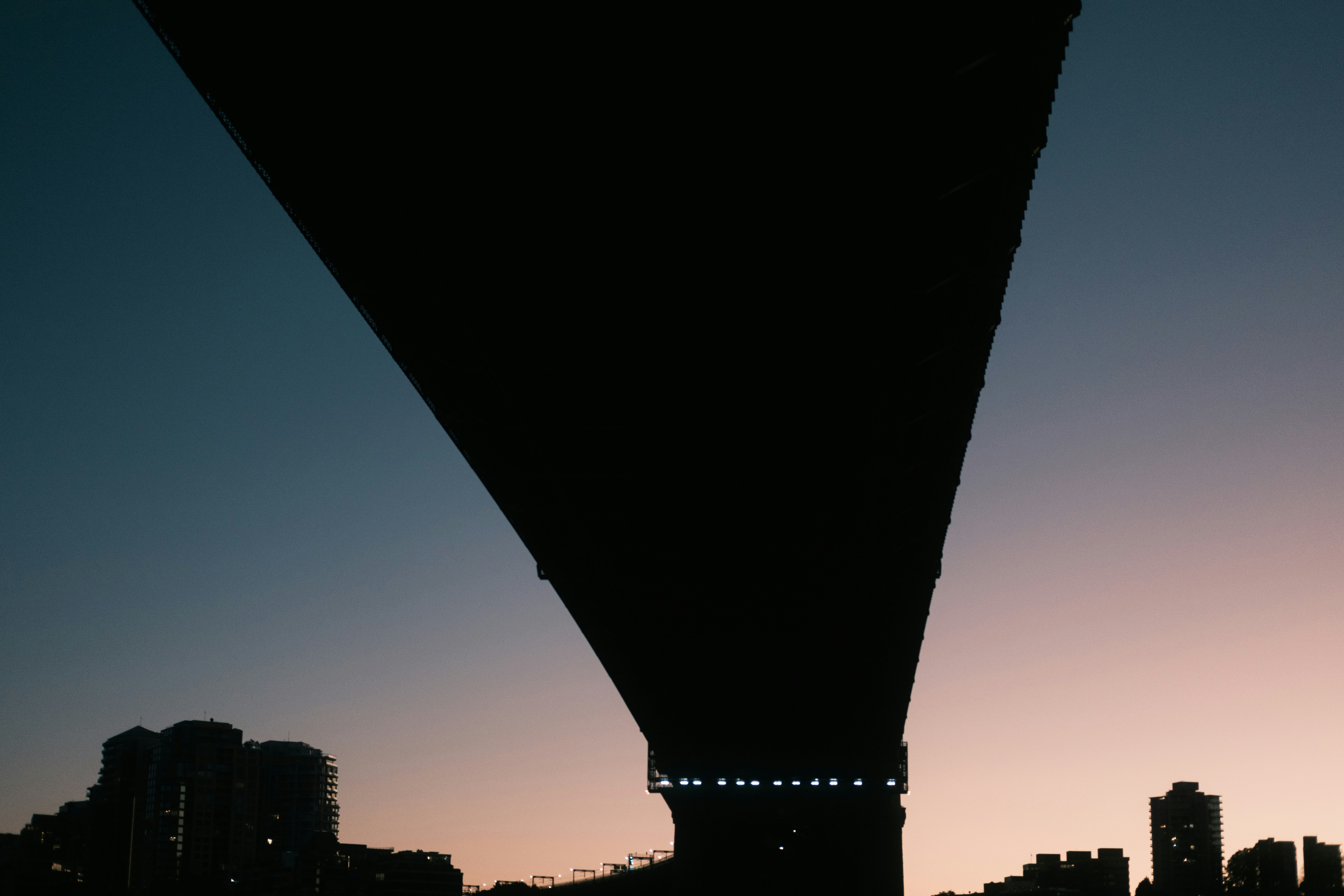 Underbelly of the Bridge at Dusk