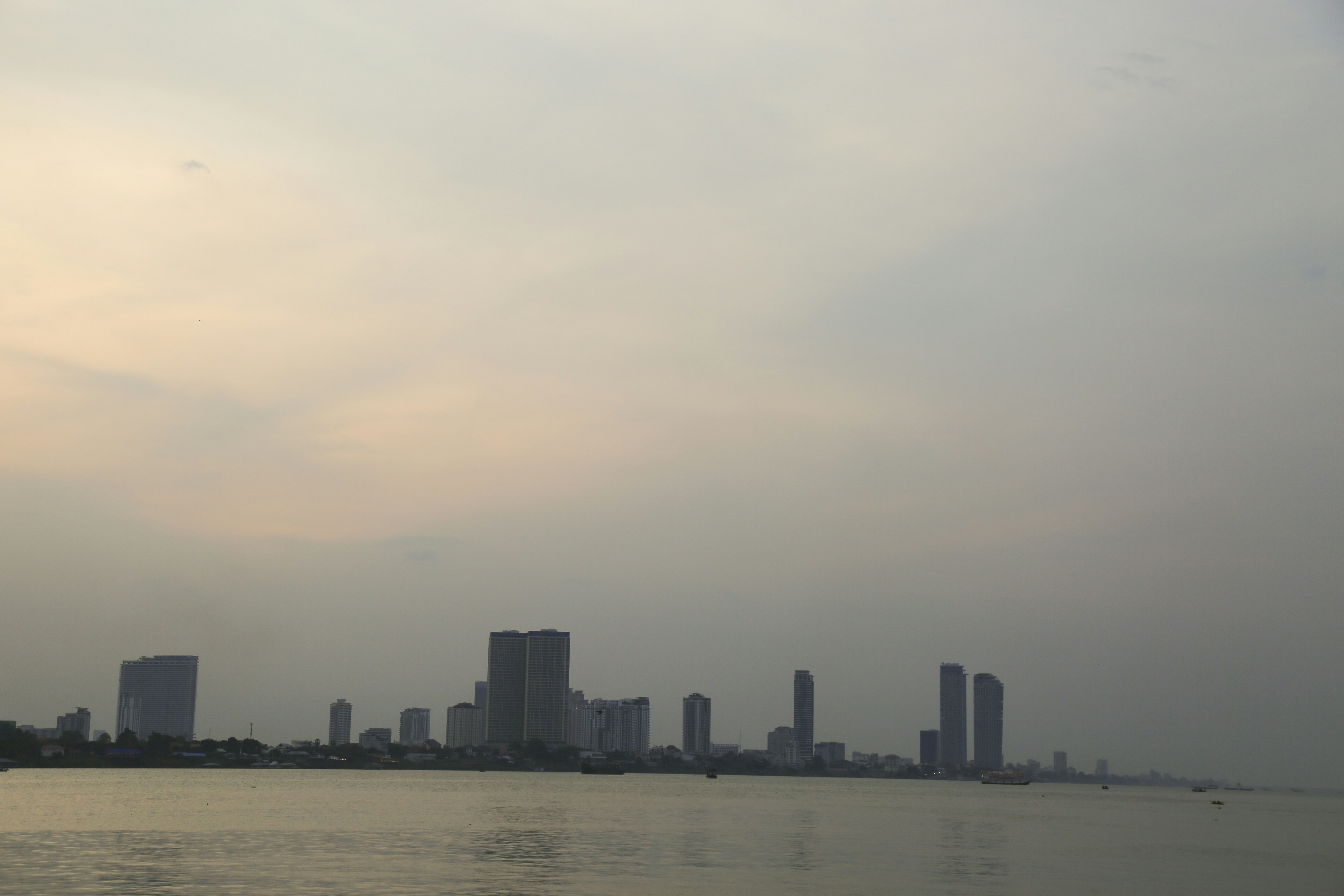 Dusk Over the Harbor Skyline