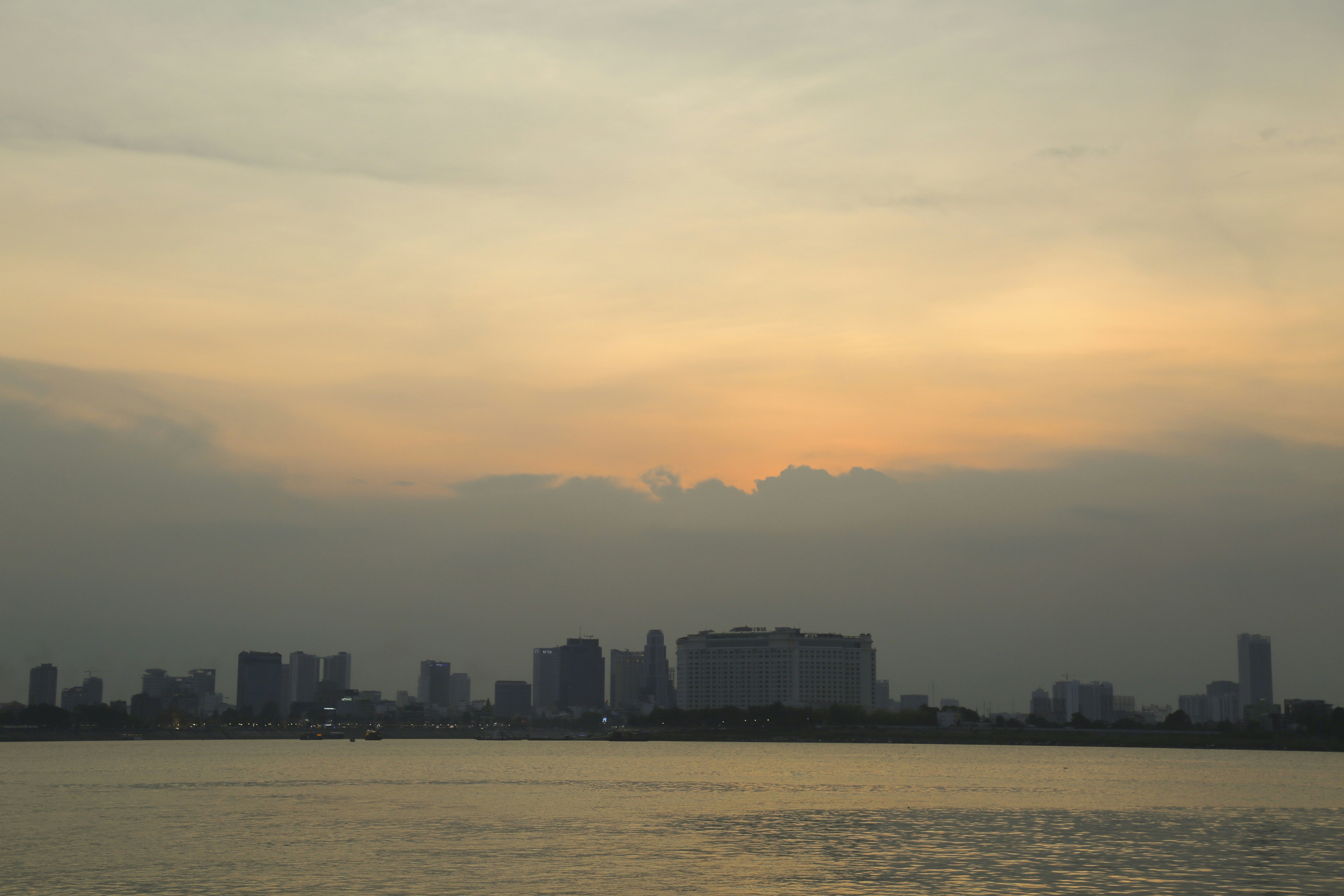 Sunset Skyline over Quiet Water