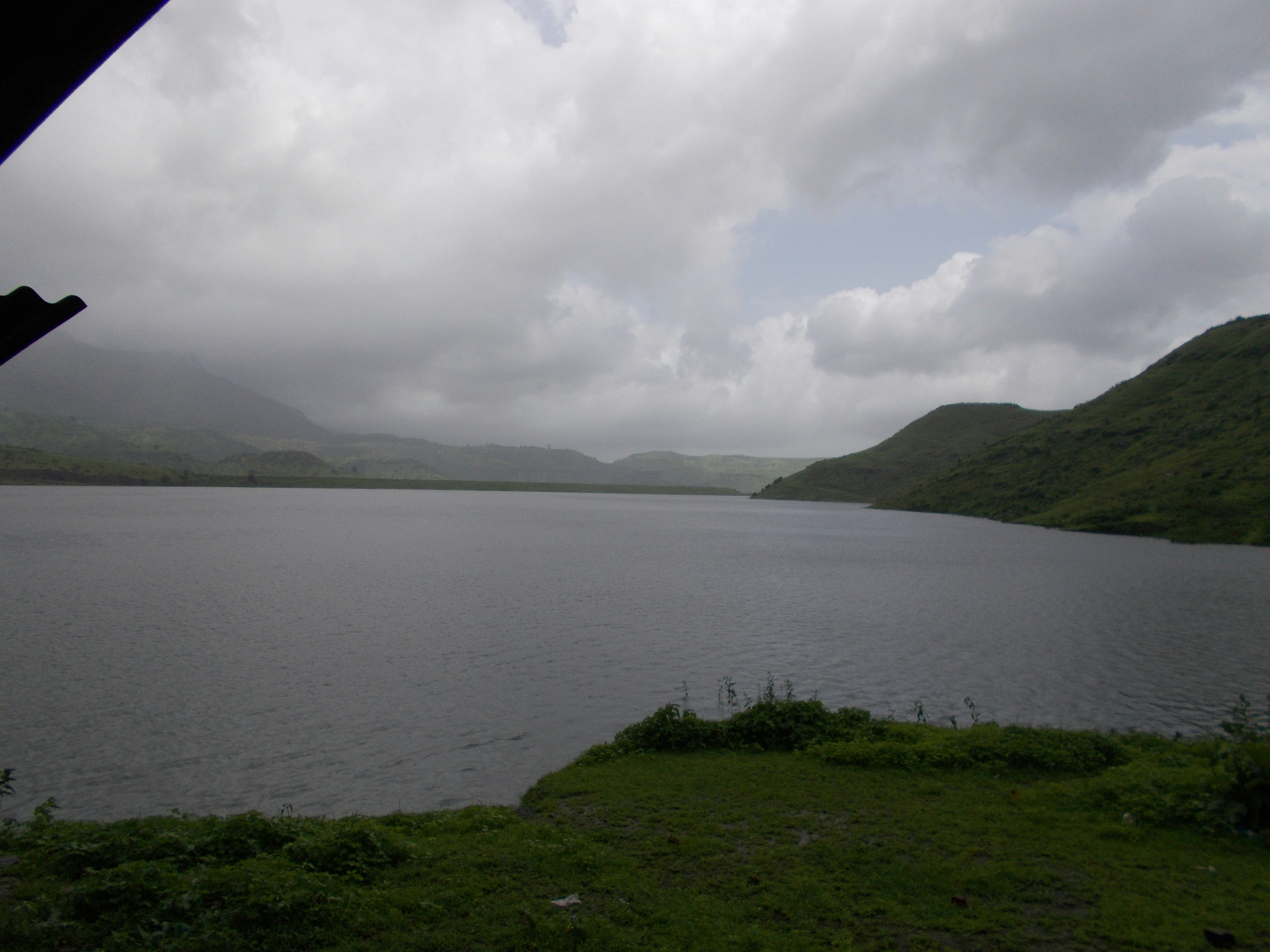 Midday Mist Over Quiet Reservoir