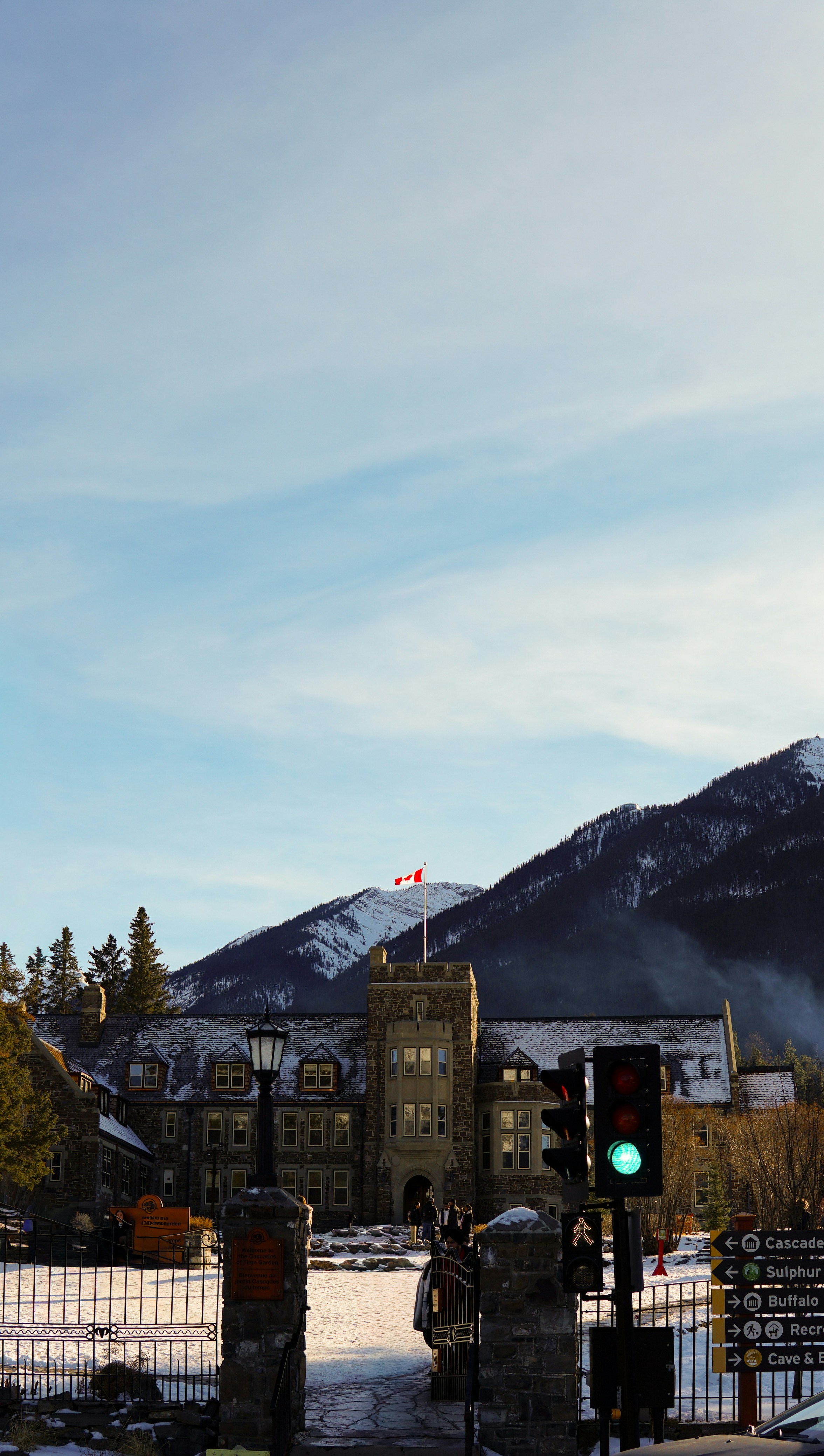 Castle Gate under a Clear Mountain Sky