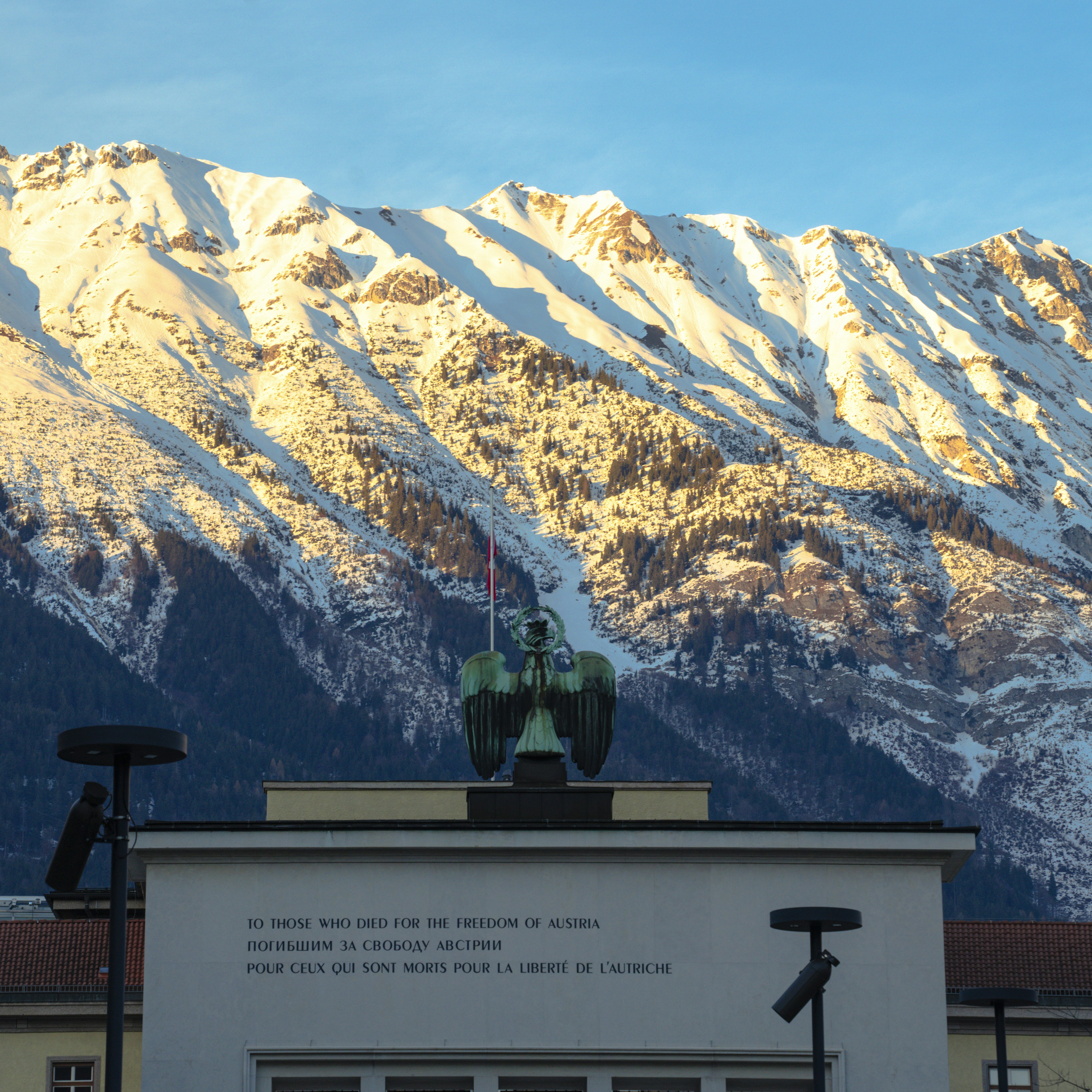 Golden Peaks Over the City Hall
