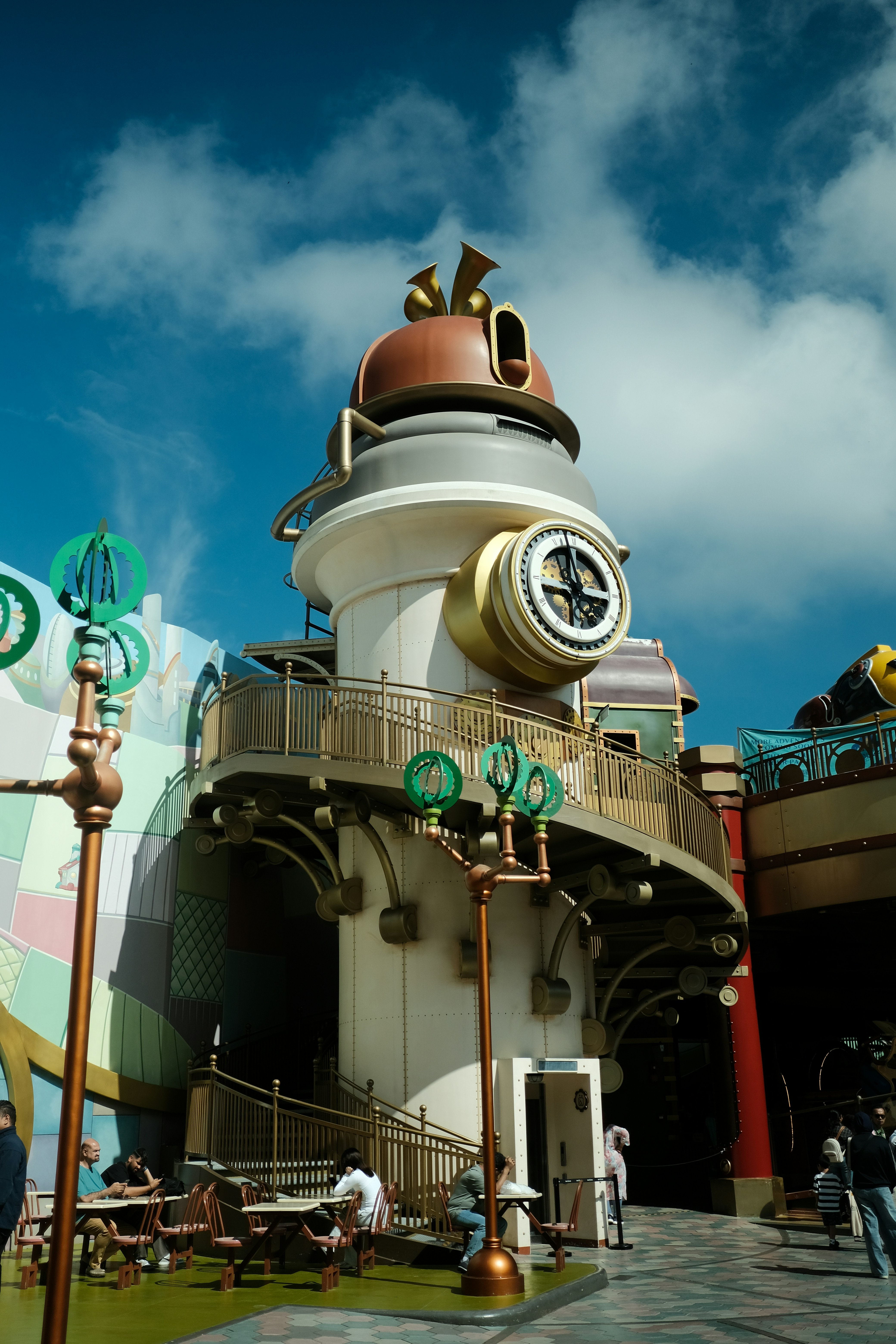Clocktower-Top at Playful Facade: A Capsule of whimsy