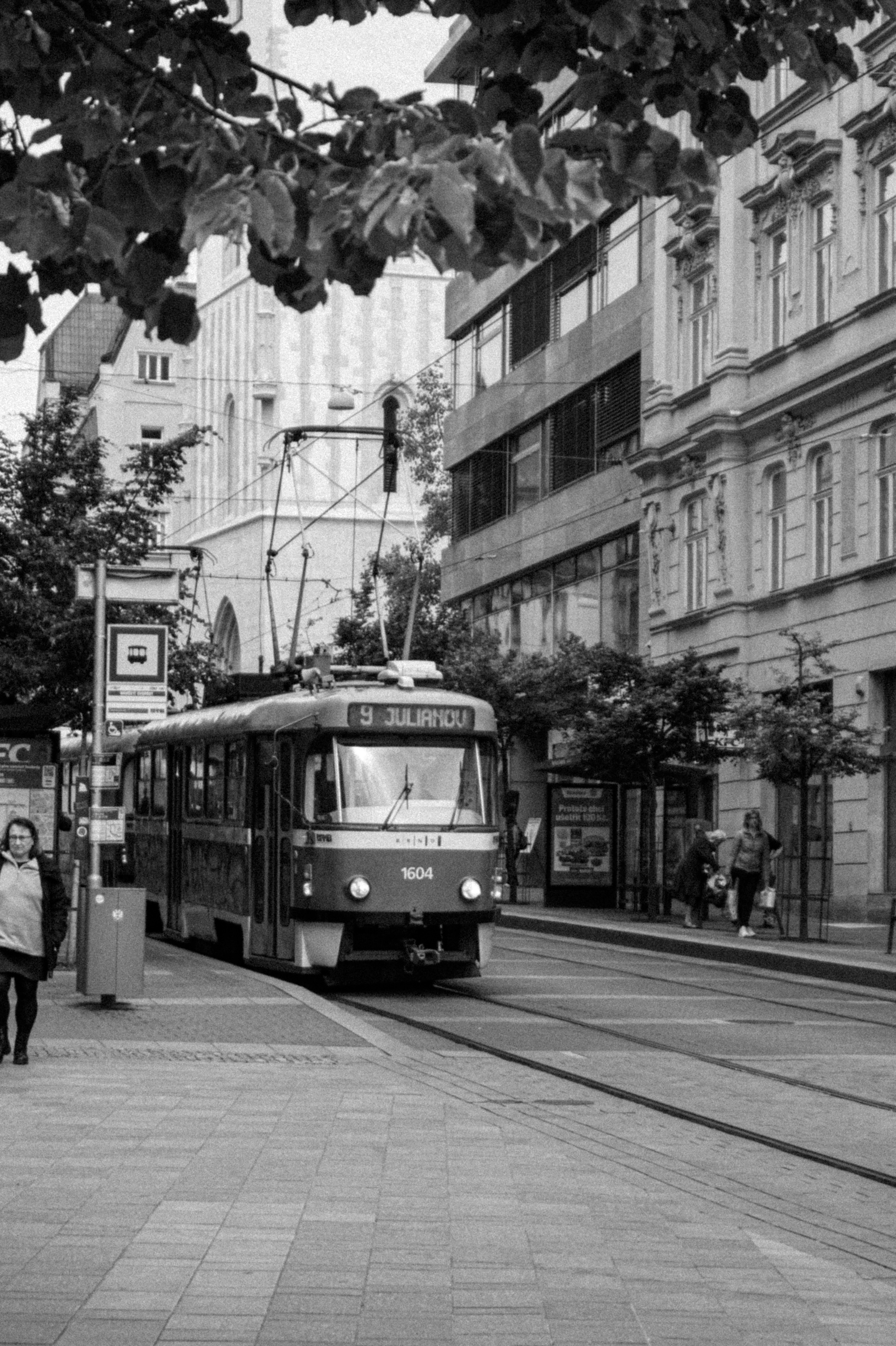 Urban Tram in Quiet Motion