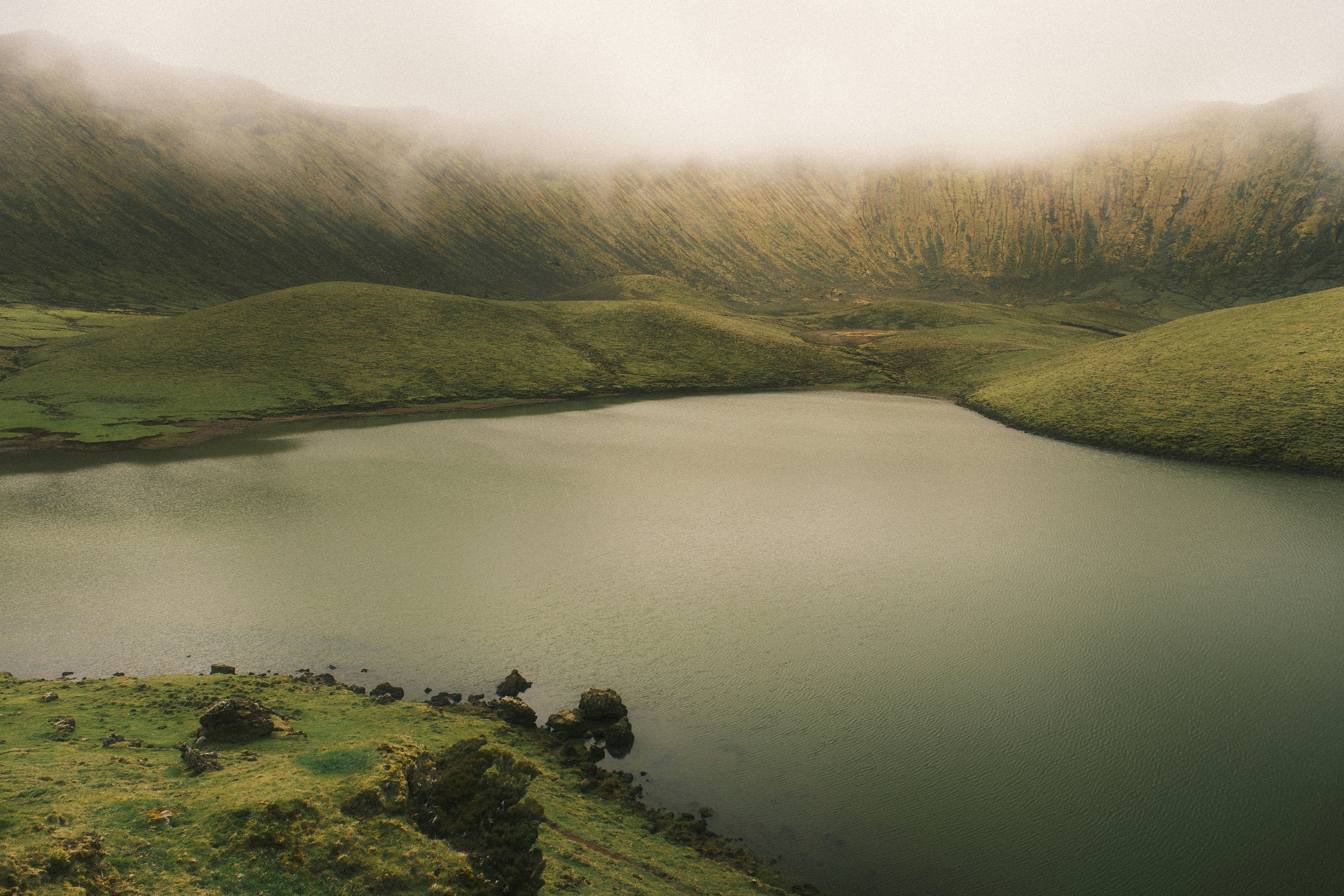 Mist-hooded Valley Over a Quiet Tarn
