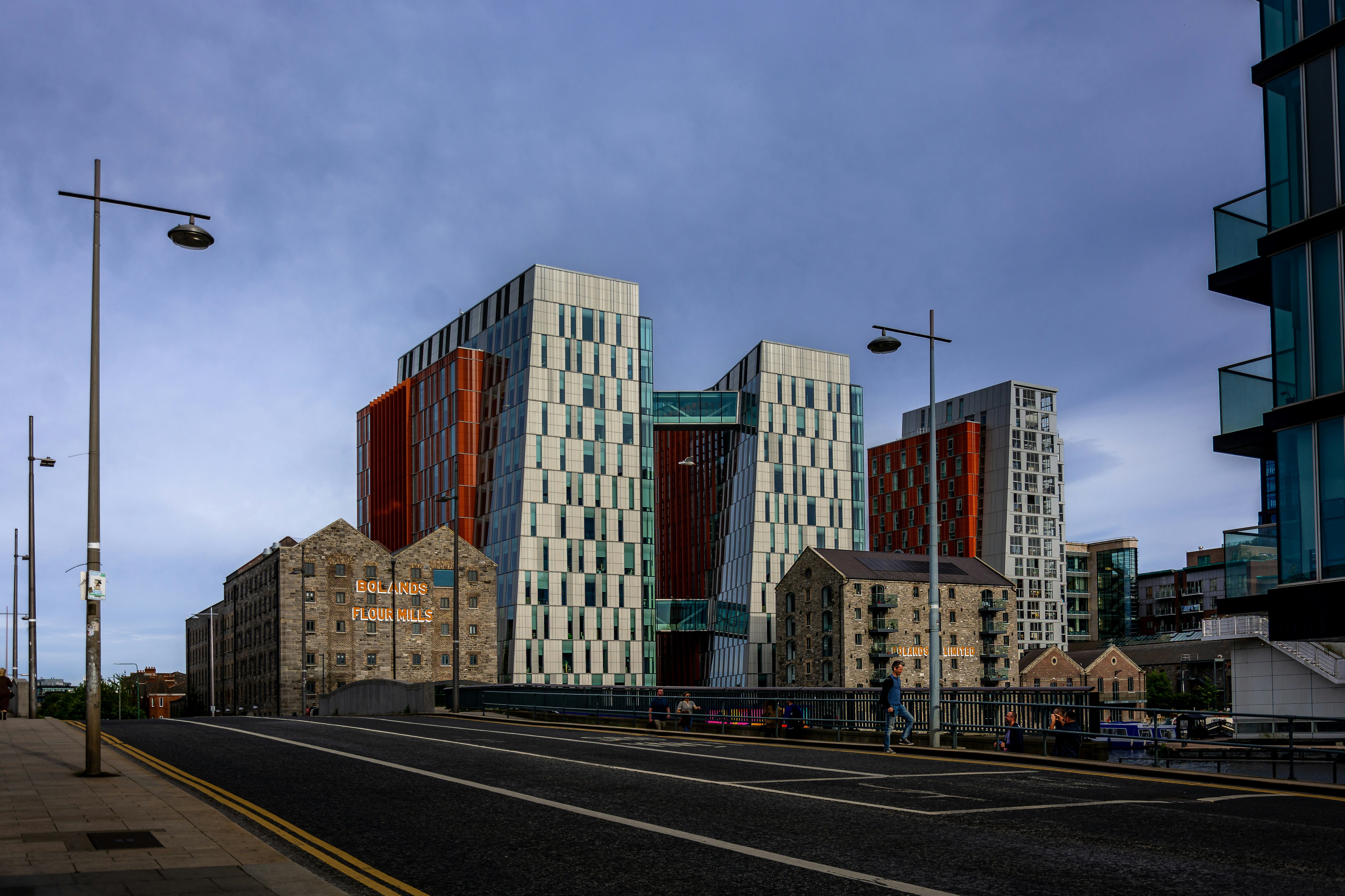 Cityscape Convergence: Modern Glass Meets Brick