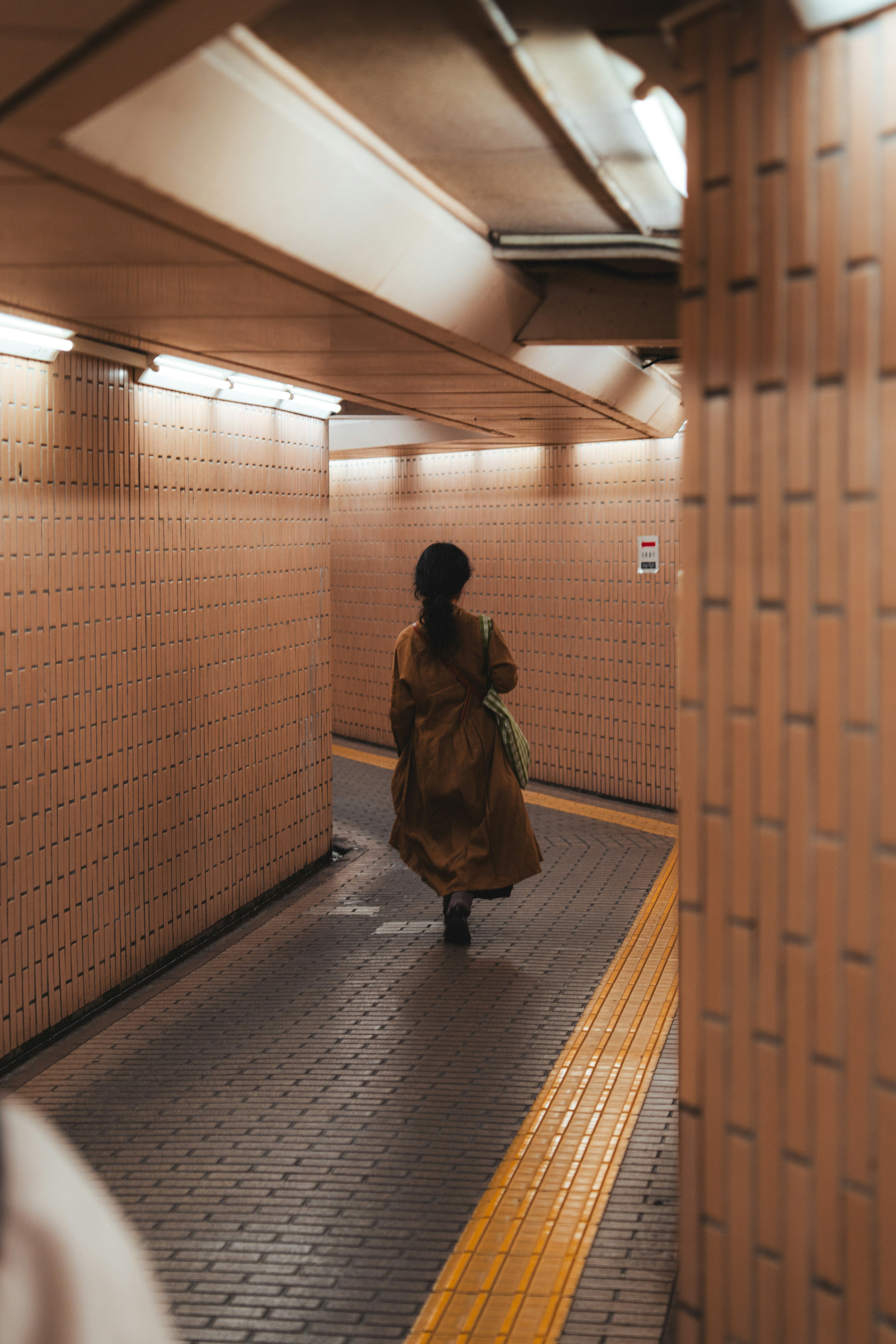 Midnight Walk Through a Subway Corridor