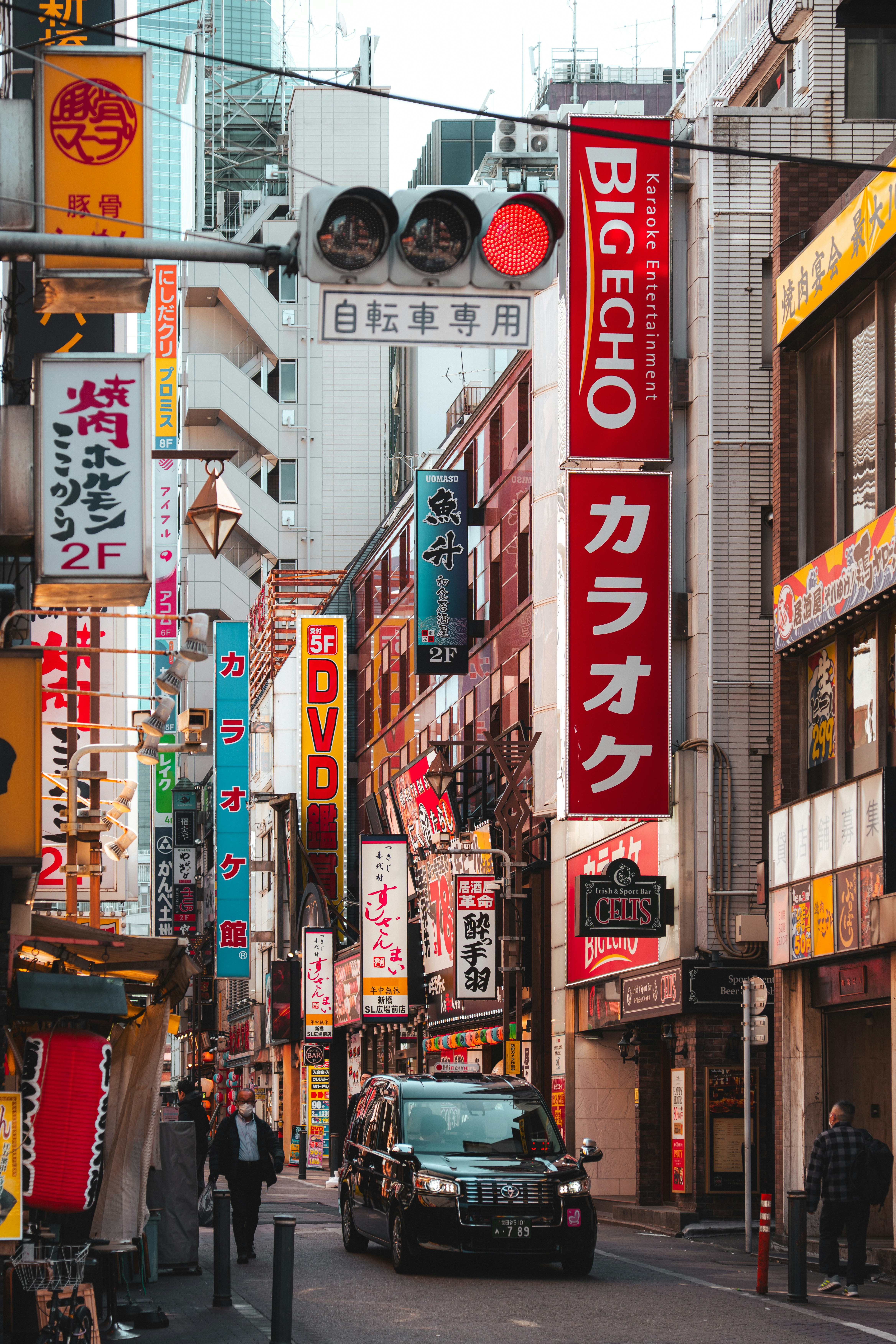 Neon Canyon: A Tokyo Street crowned with Signage