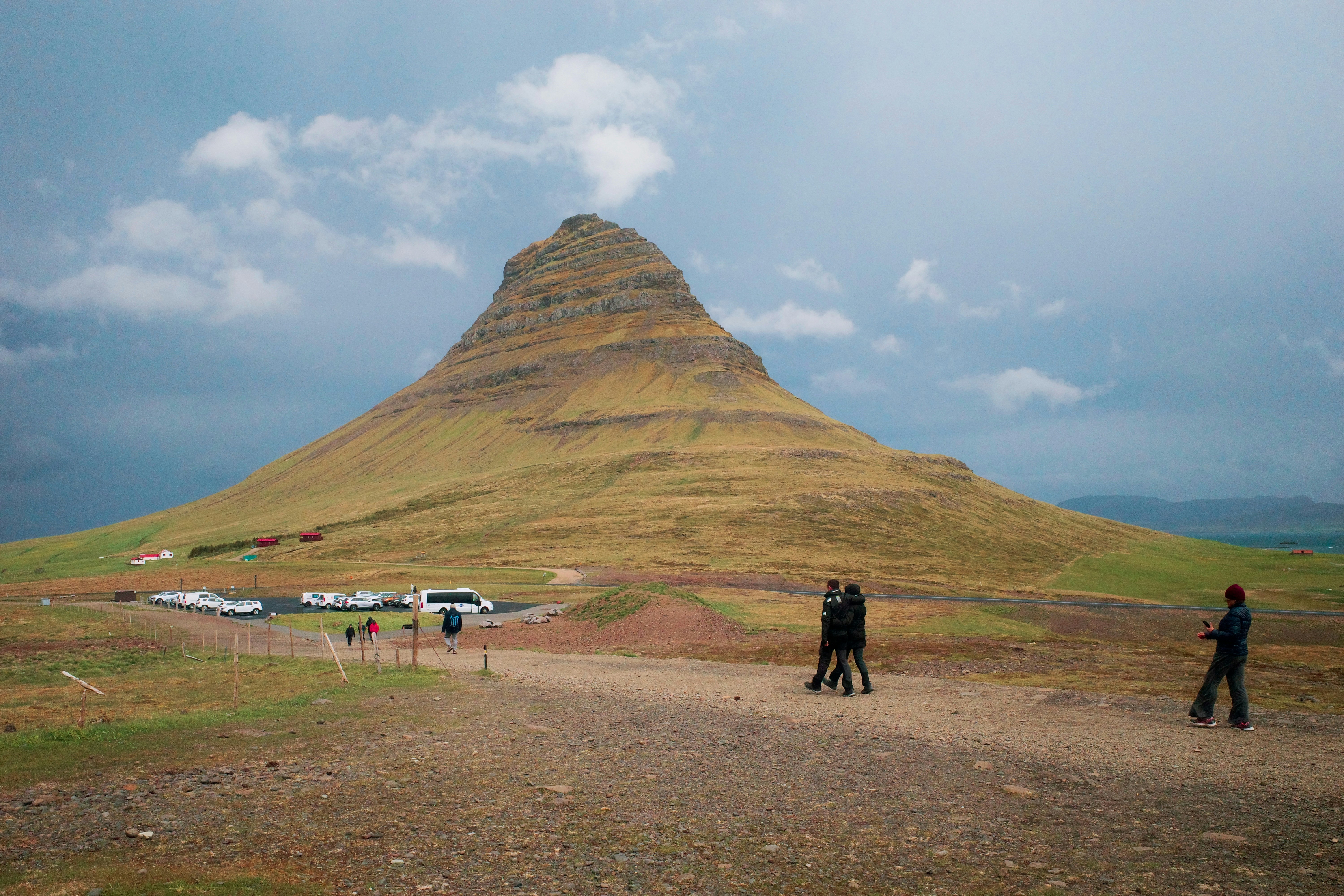 Cone of Calm: A Lone Visitor at the Base of Kirkjufell