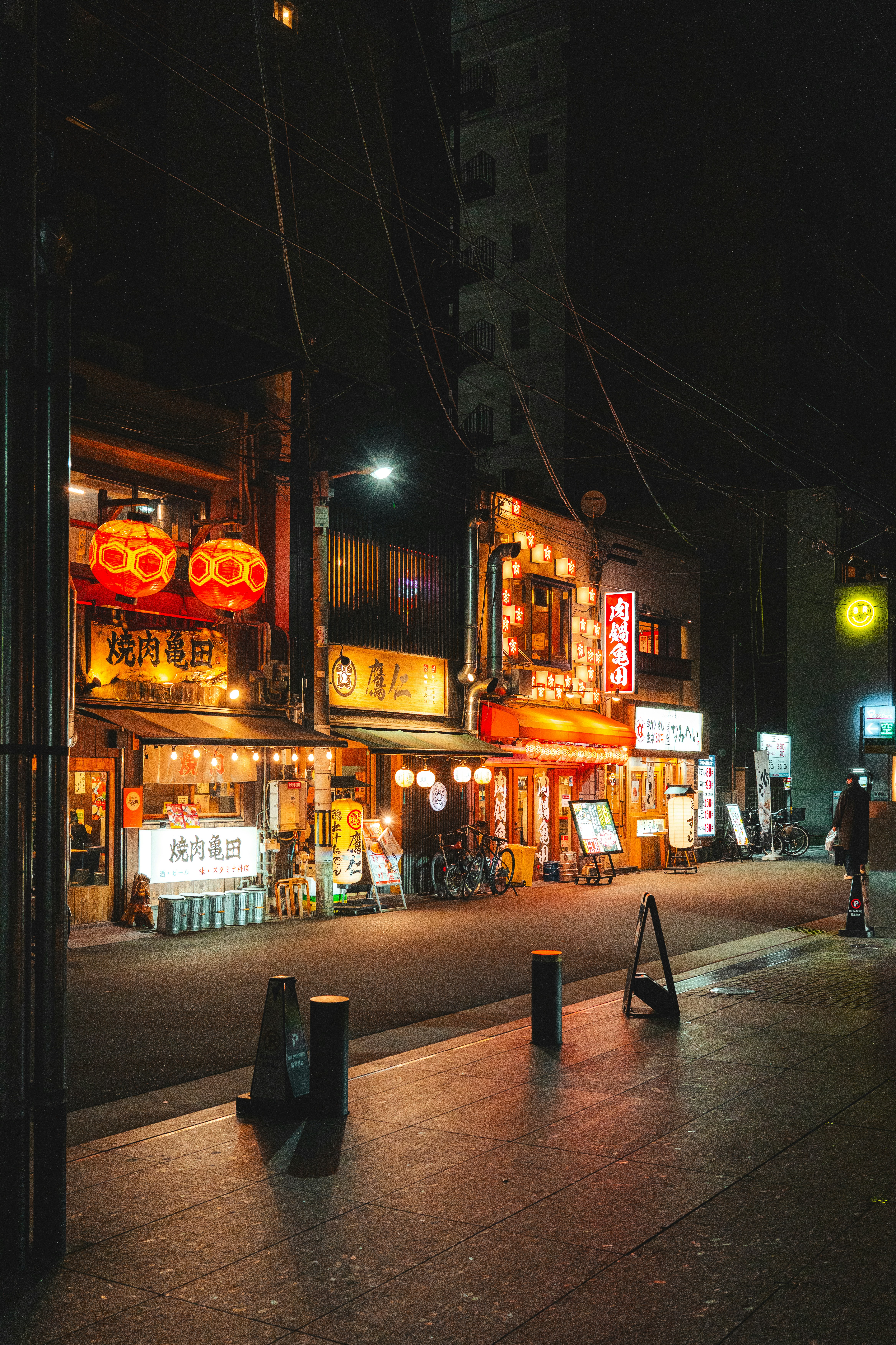 Neon Alley: Night Market Lights and Bicycle Shadows