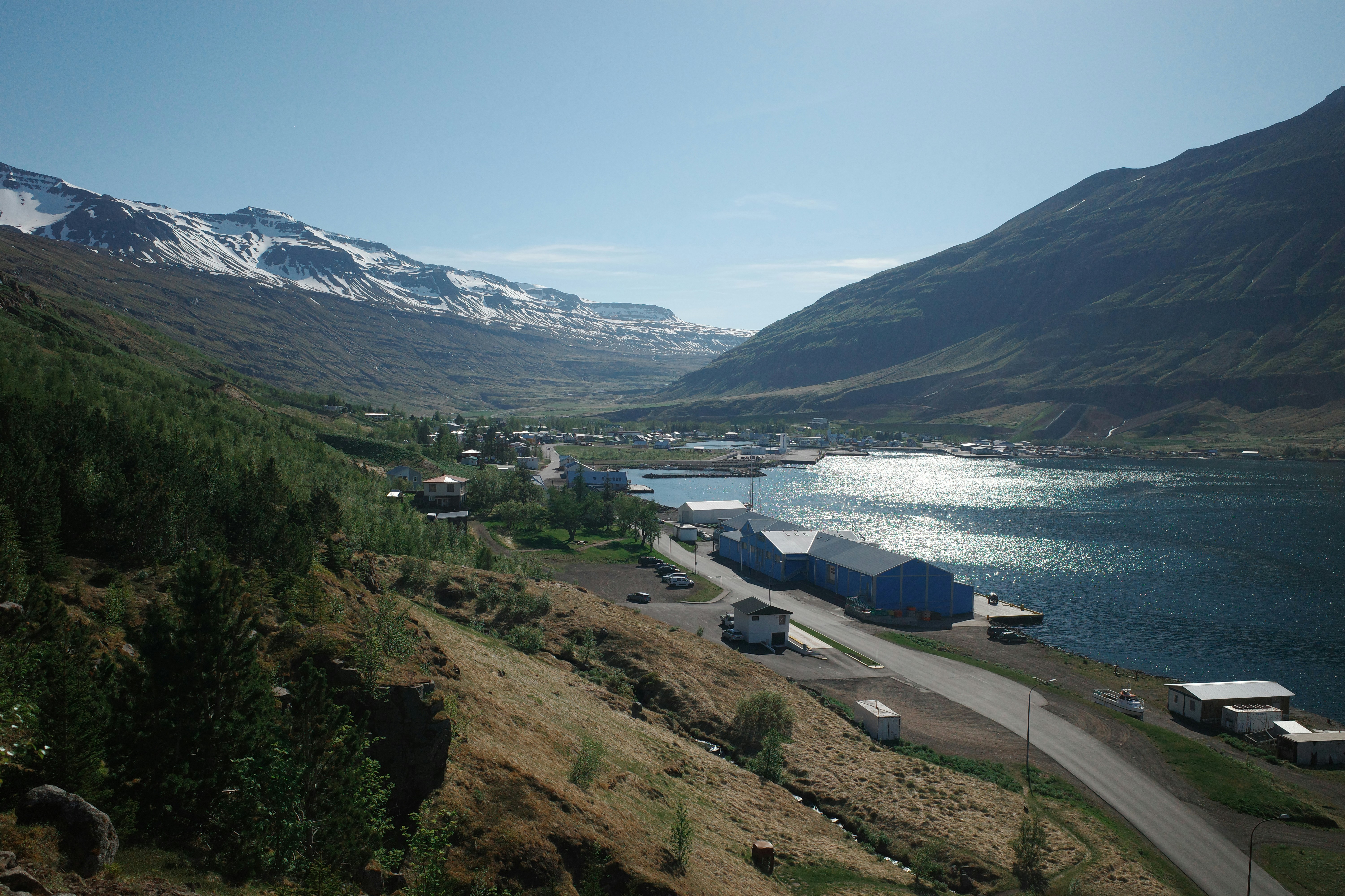 Glacial Village by the Fjord: Light on a Quiet Pass