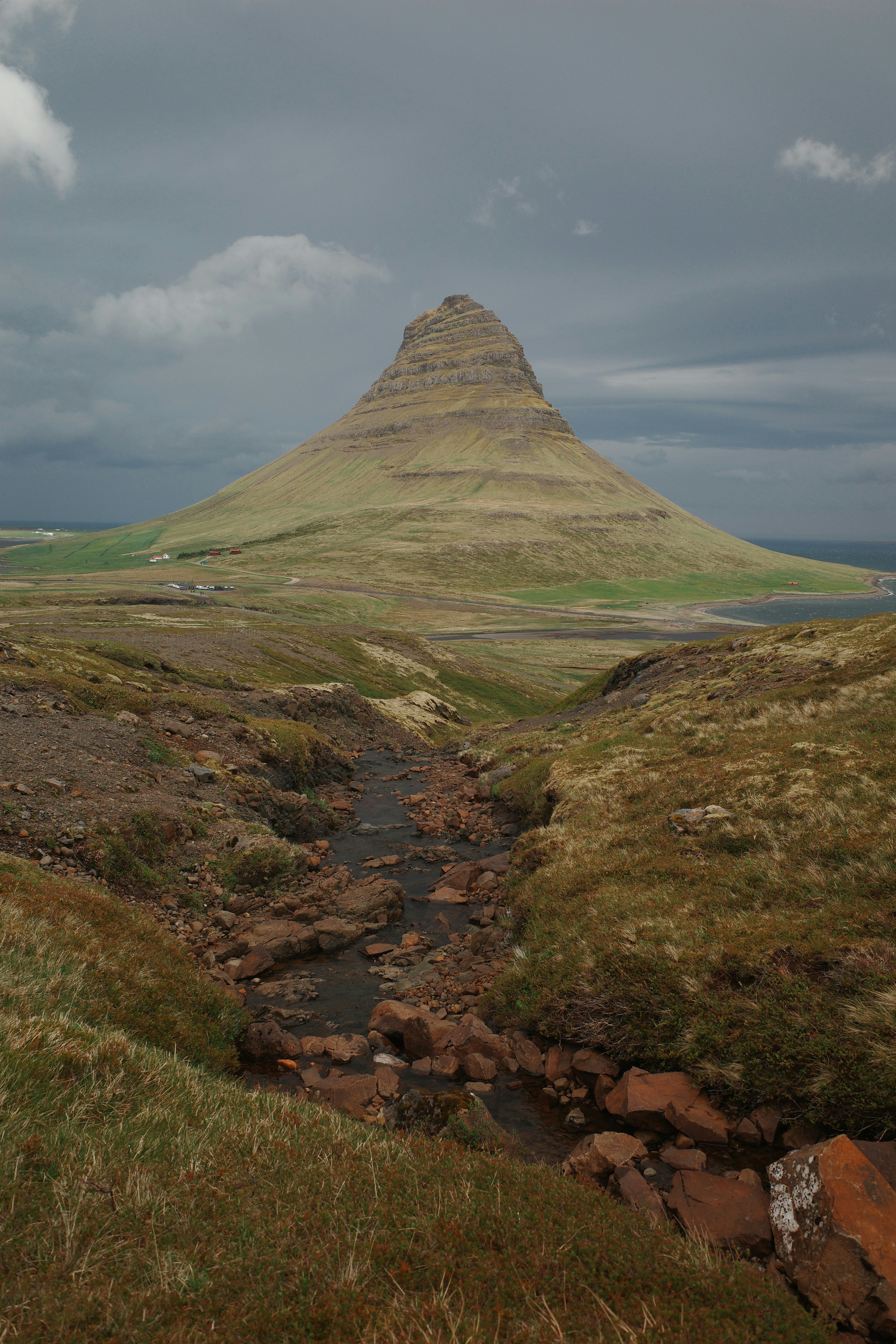 Pyramid Peak Over A Narrow Canyon