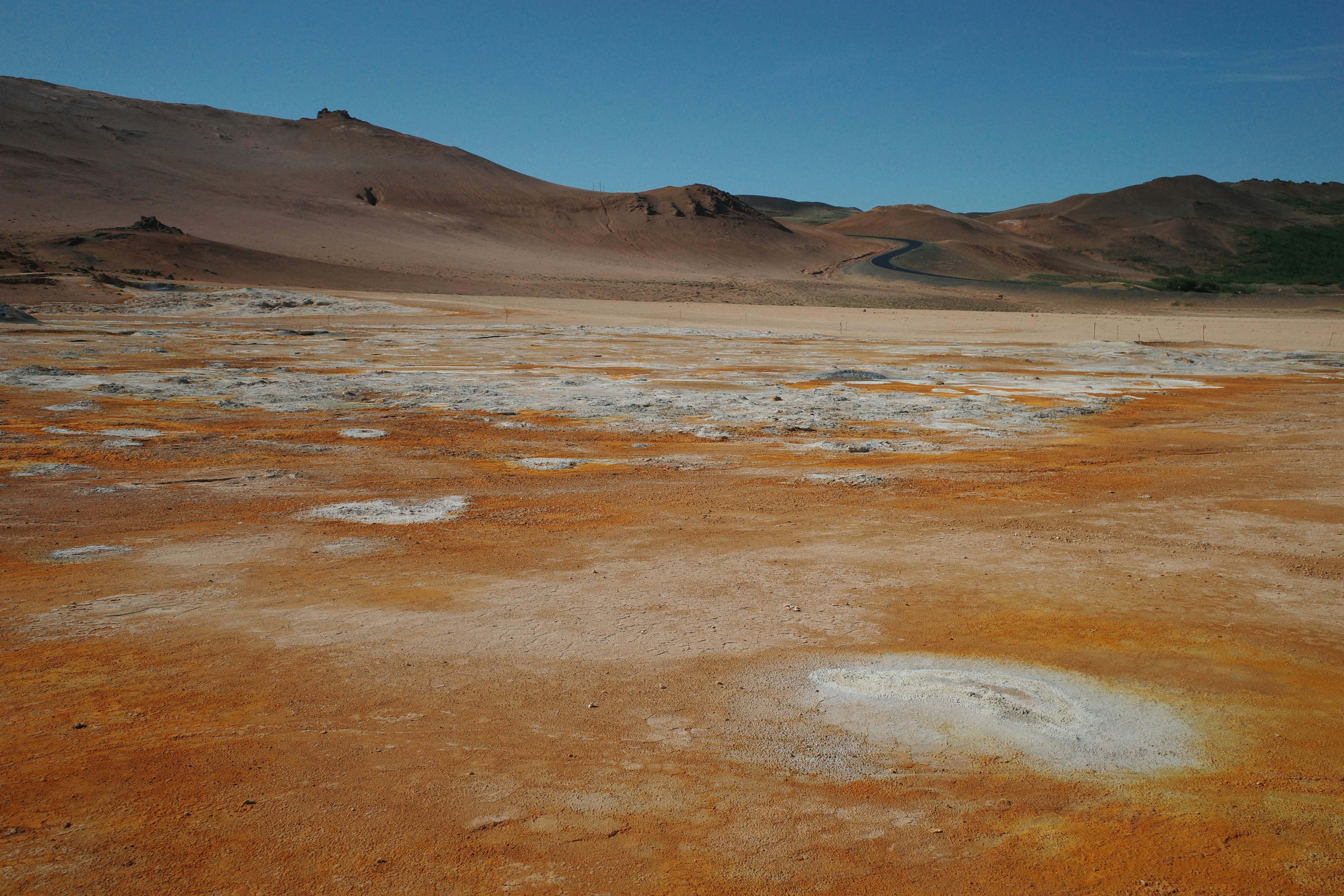 Salt Flats Under a Silent Blue Sky