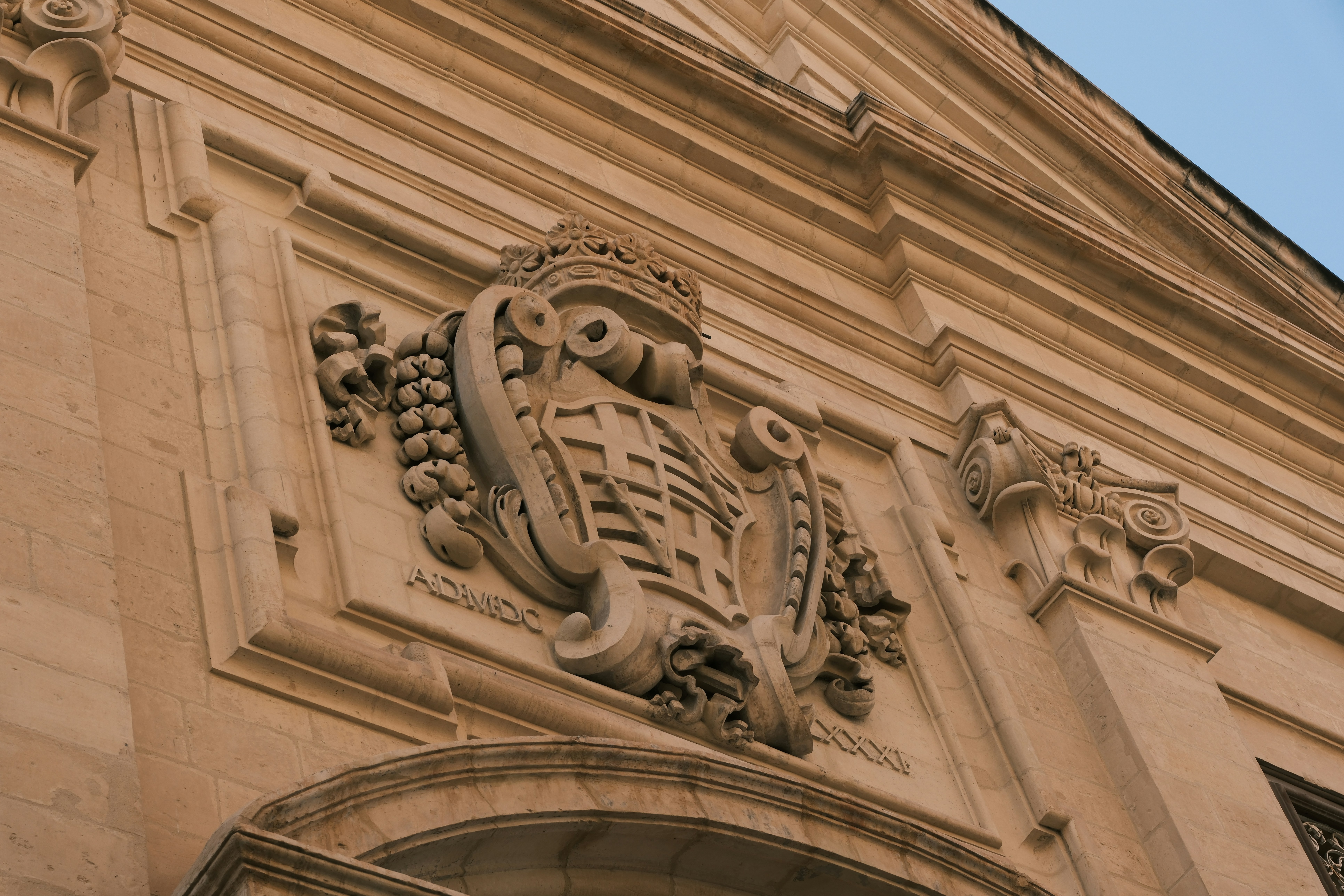 Heraldic Crest Above the Archway