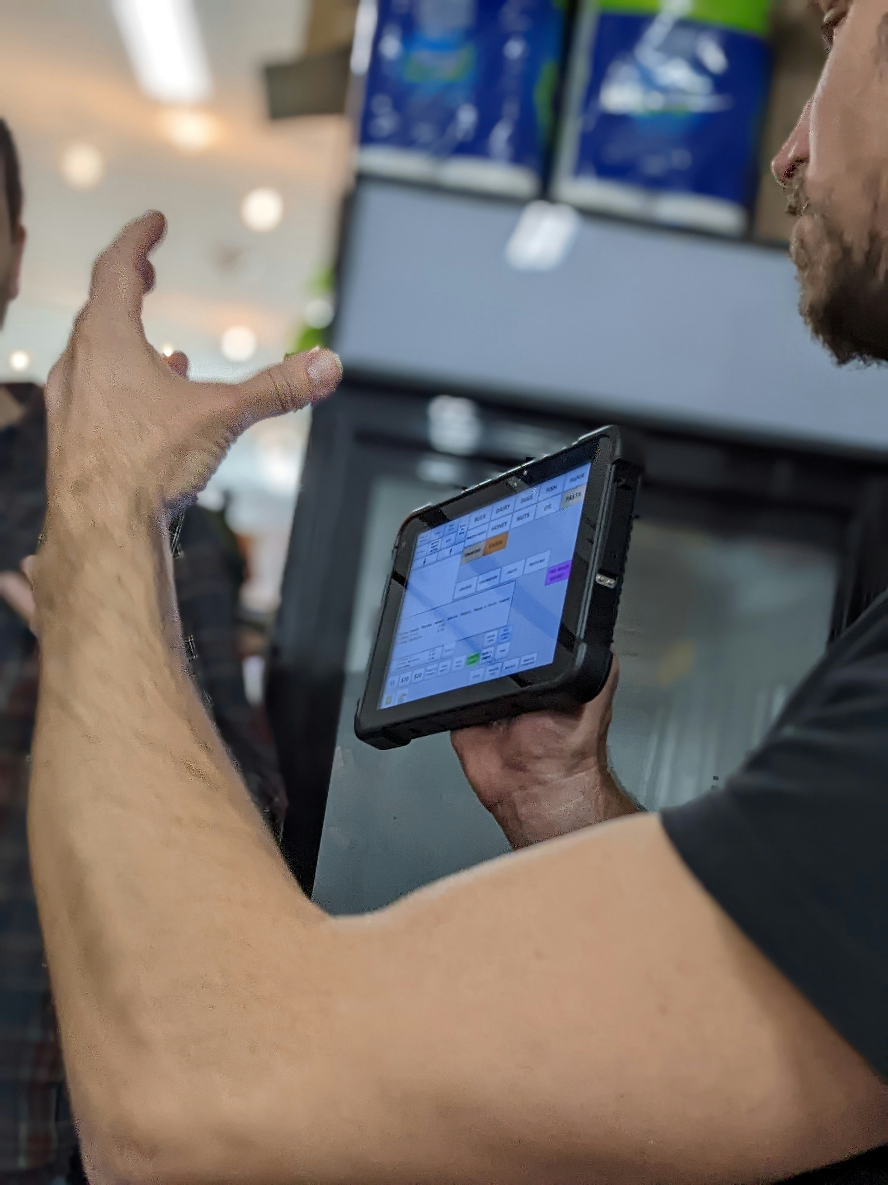 Hands and Tablet: Capturing a Moment of On-Device Workflow