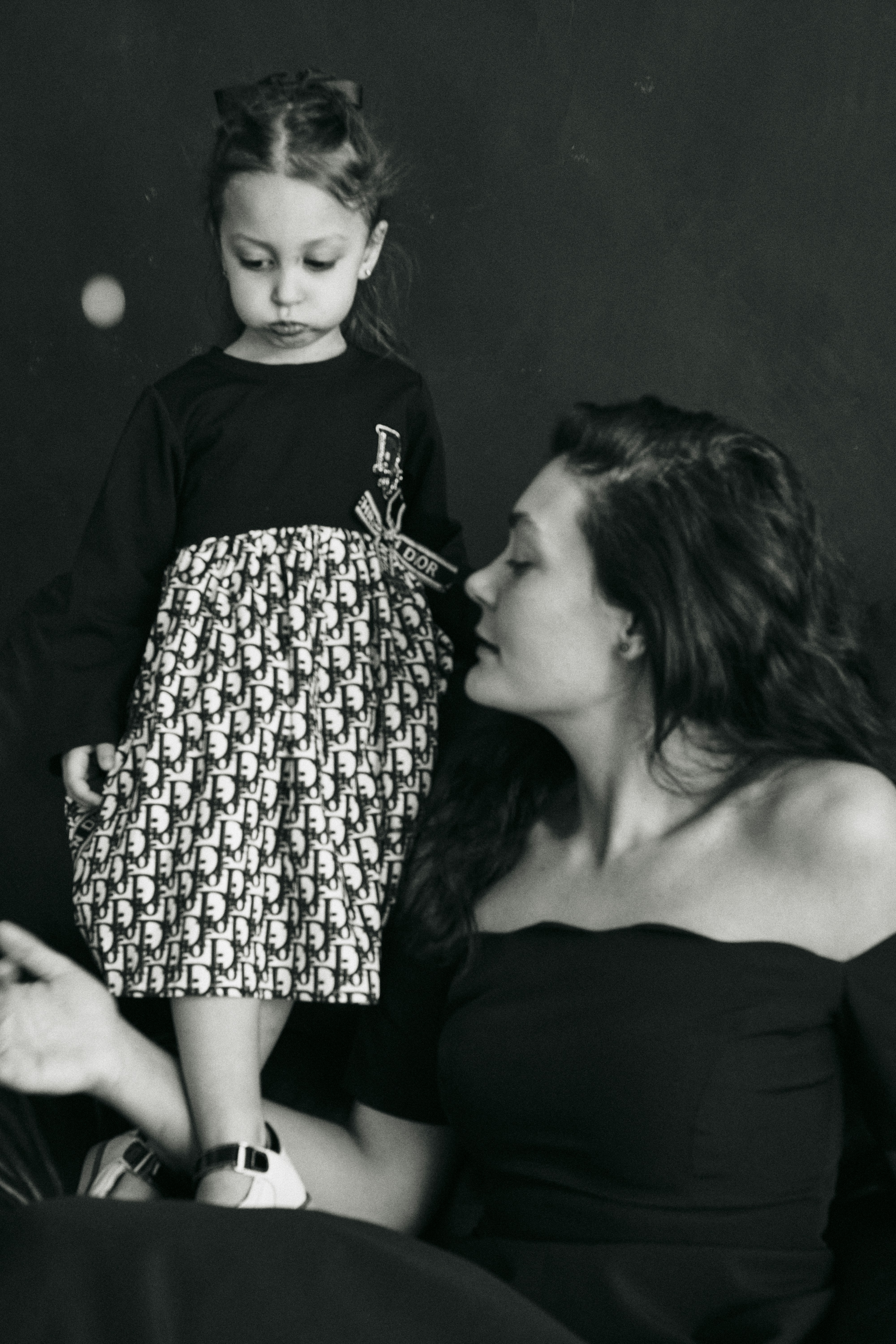 Mother and Child in Quiet Studio Moment