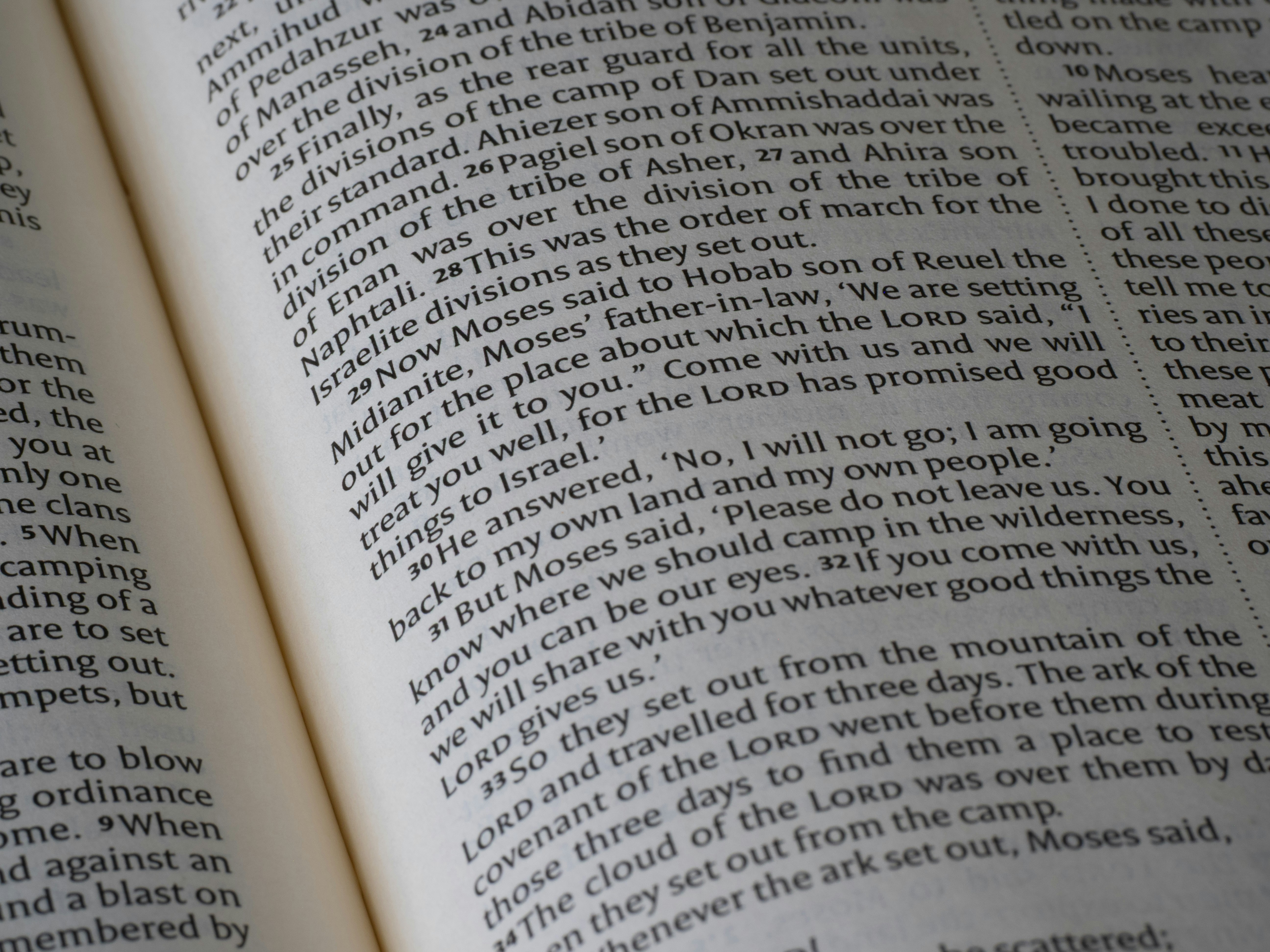 Close-up of printed text with a shallow, diagonal composition emphasizing the lines and margins. The image highlights the book page as a static illustration of typography.