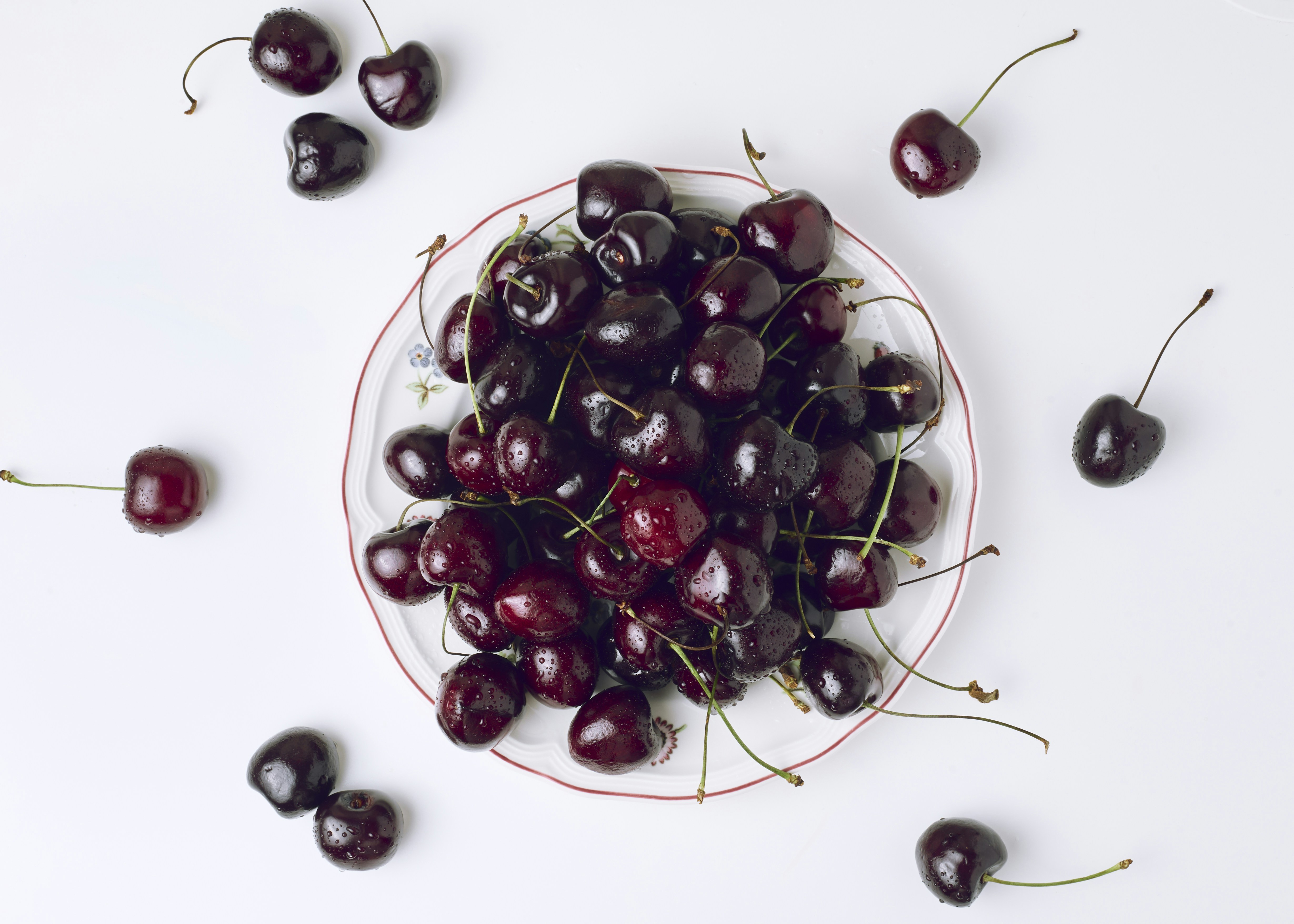 Cherries in a Minimalist Ring of Red