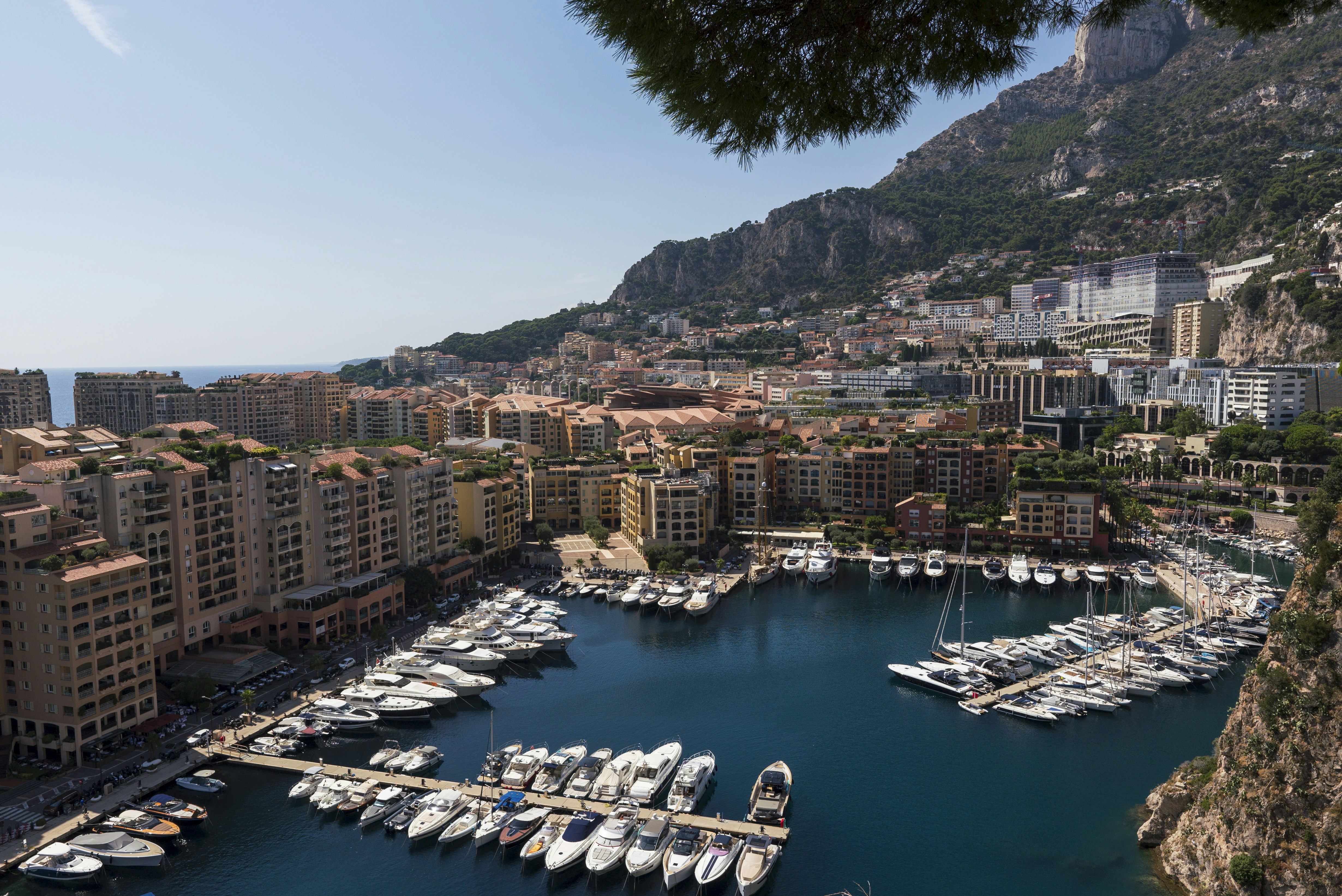 Marina in a Mediterranean Cliffside City