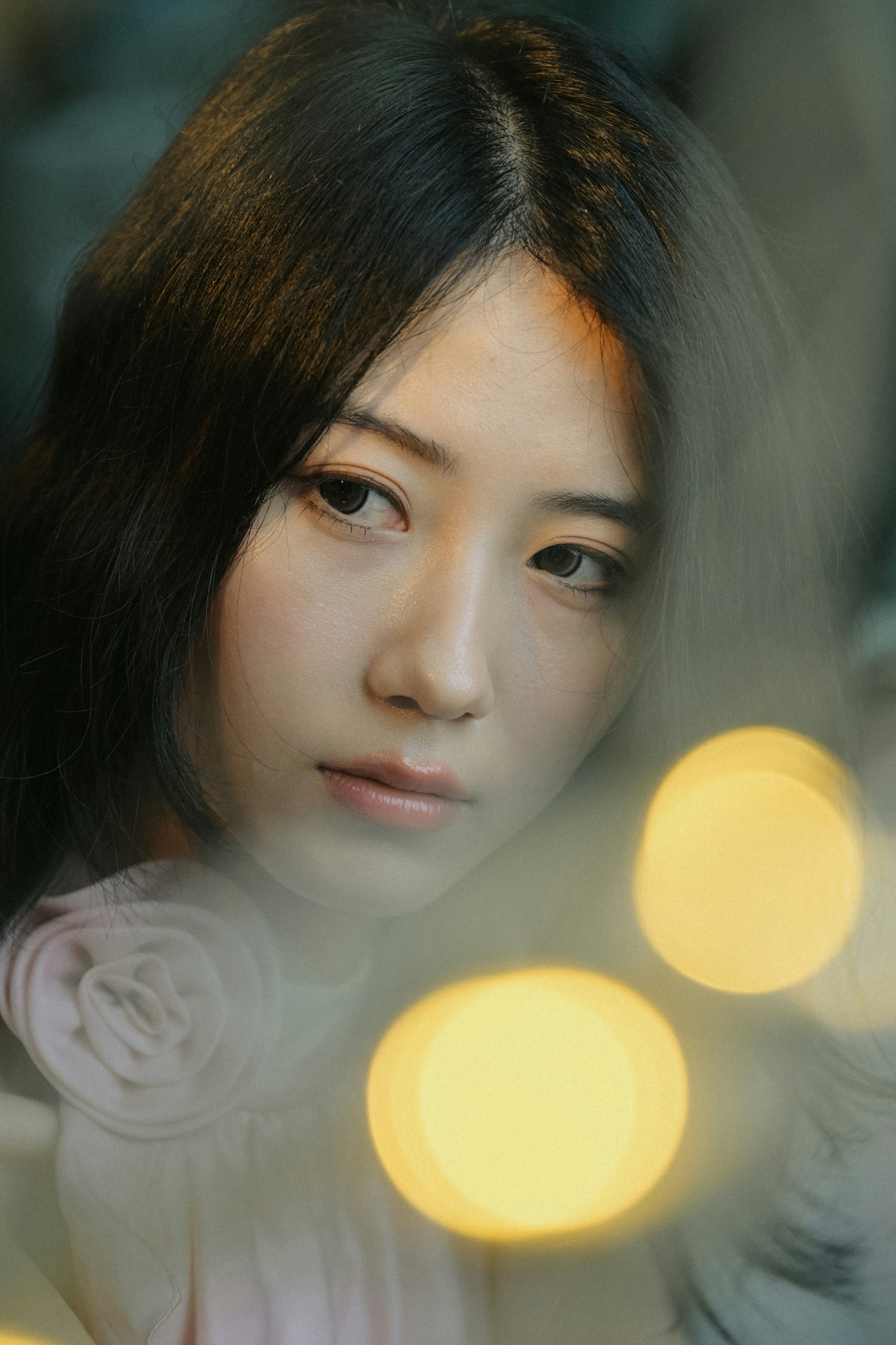Soft Gaze Through a Gentle Glow