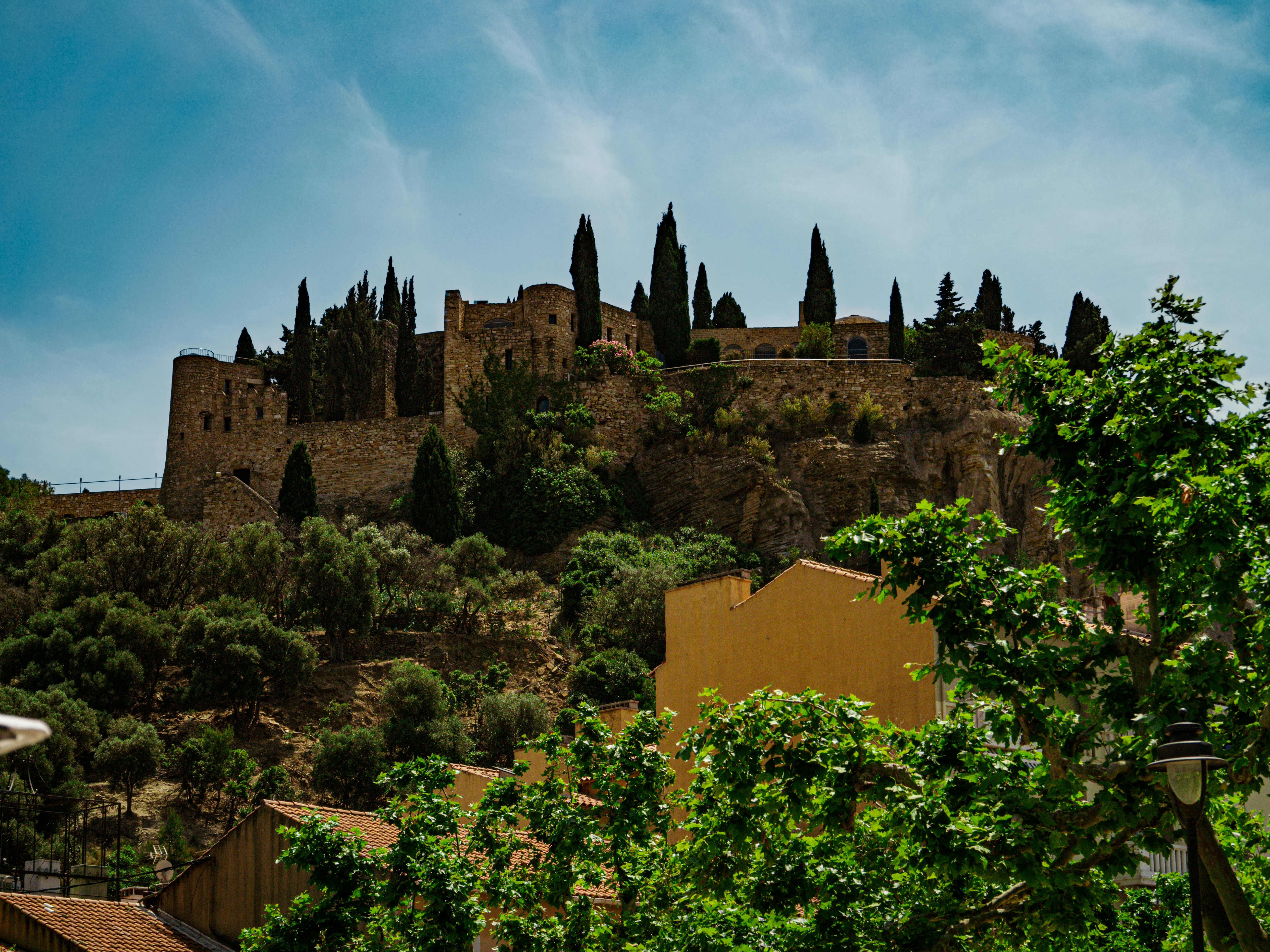 Hilltop Fortress Surrounded by Tuscan Pines