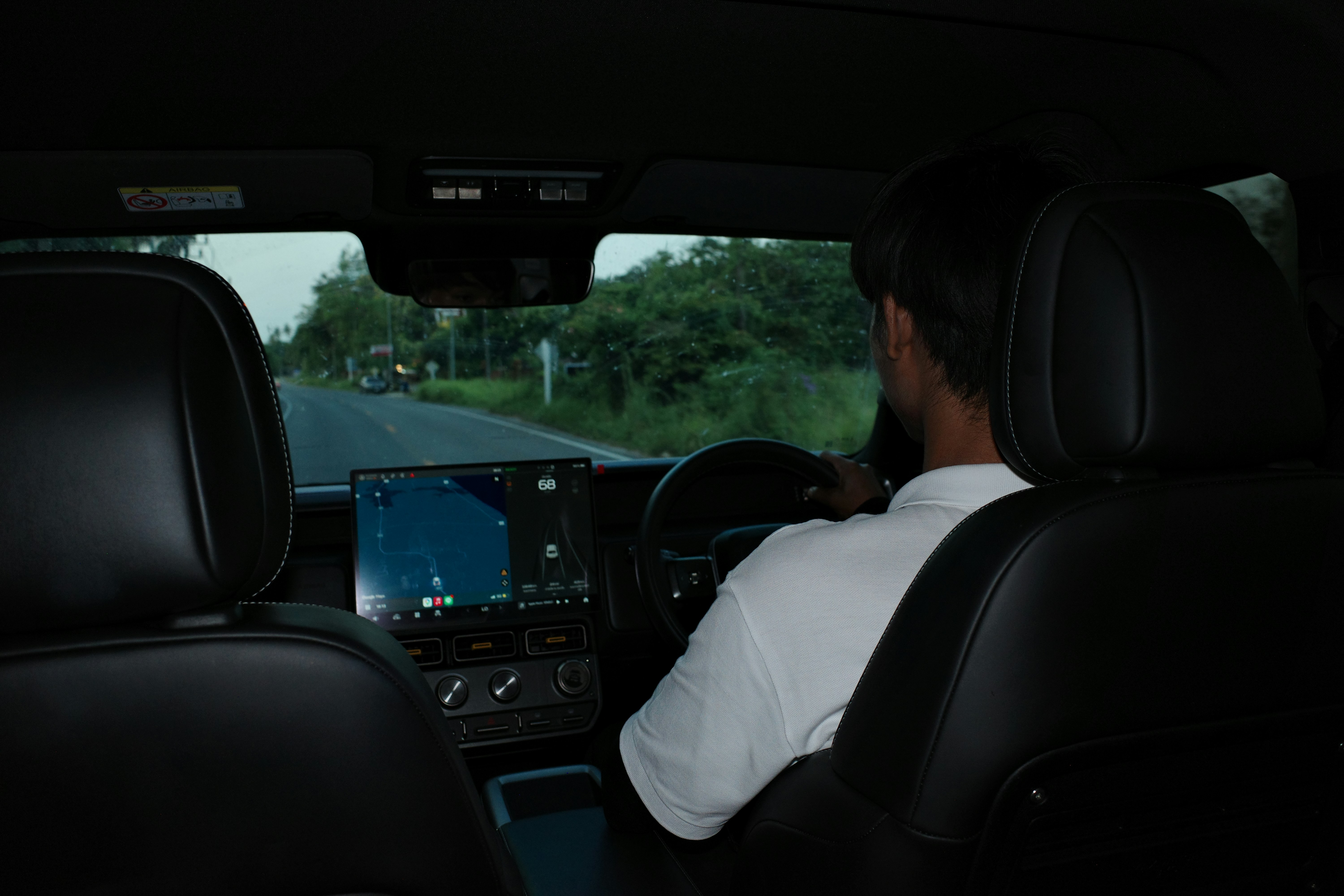 Co-pilot Perspective: Driver Focused on the Open Road Ahead