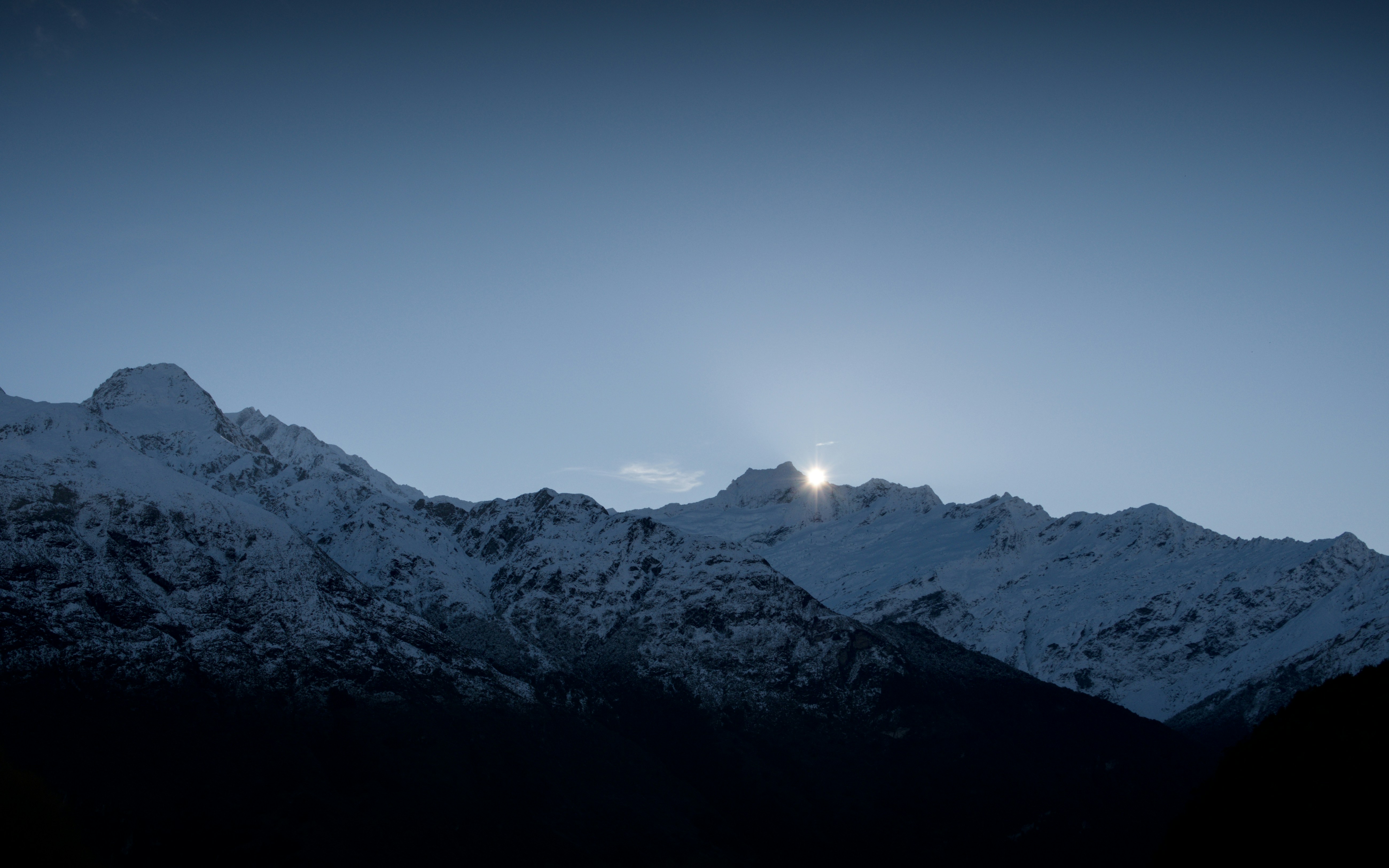 First Light on the Snow Rim
