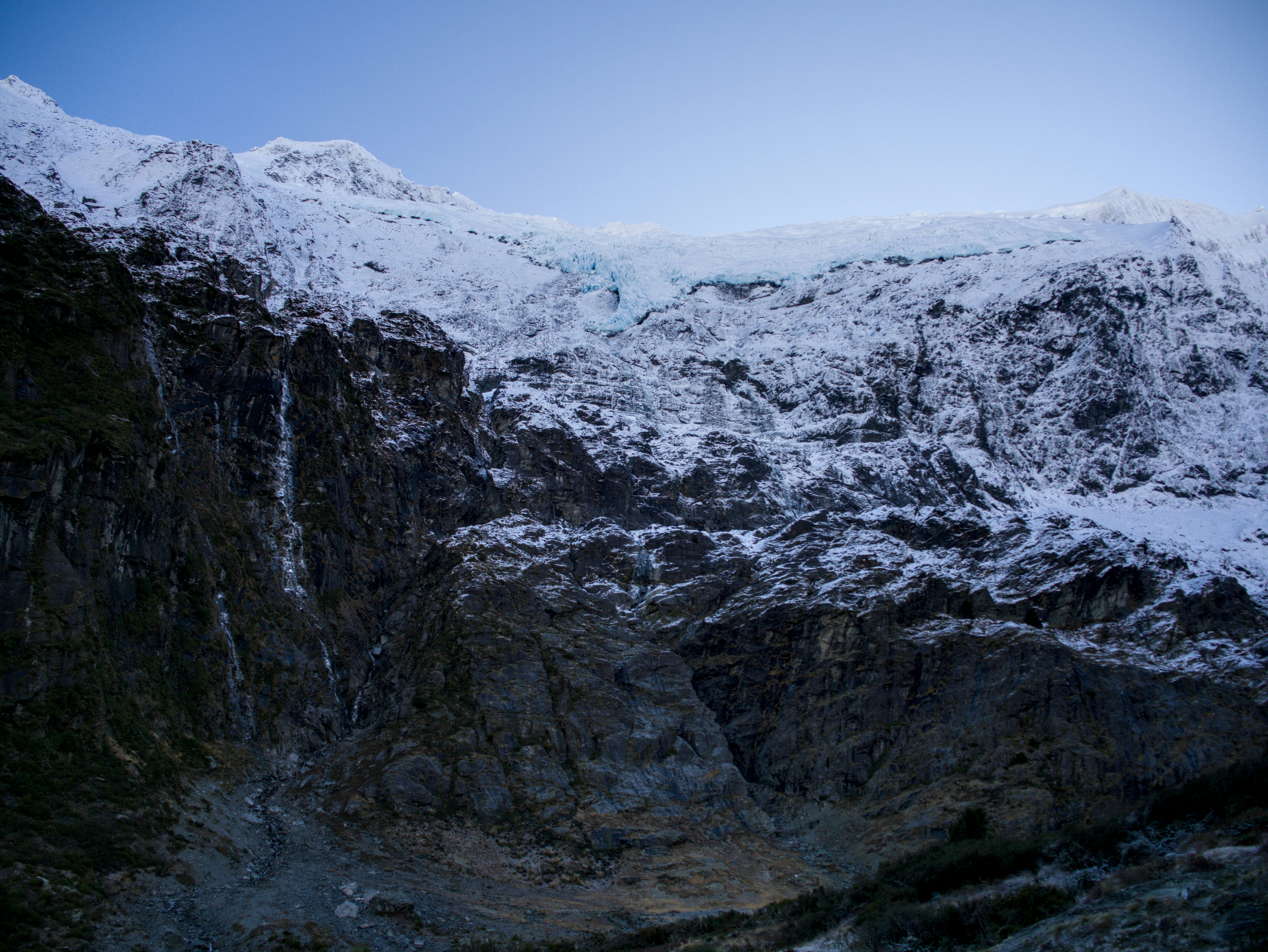 Snowbound Rooftop of Granite: A Frozen Alpine Ledge