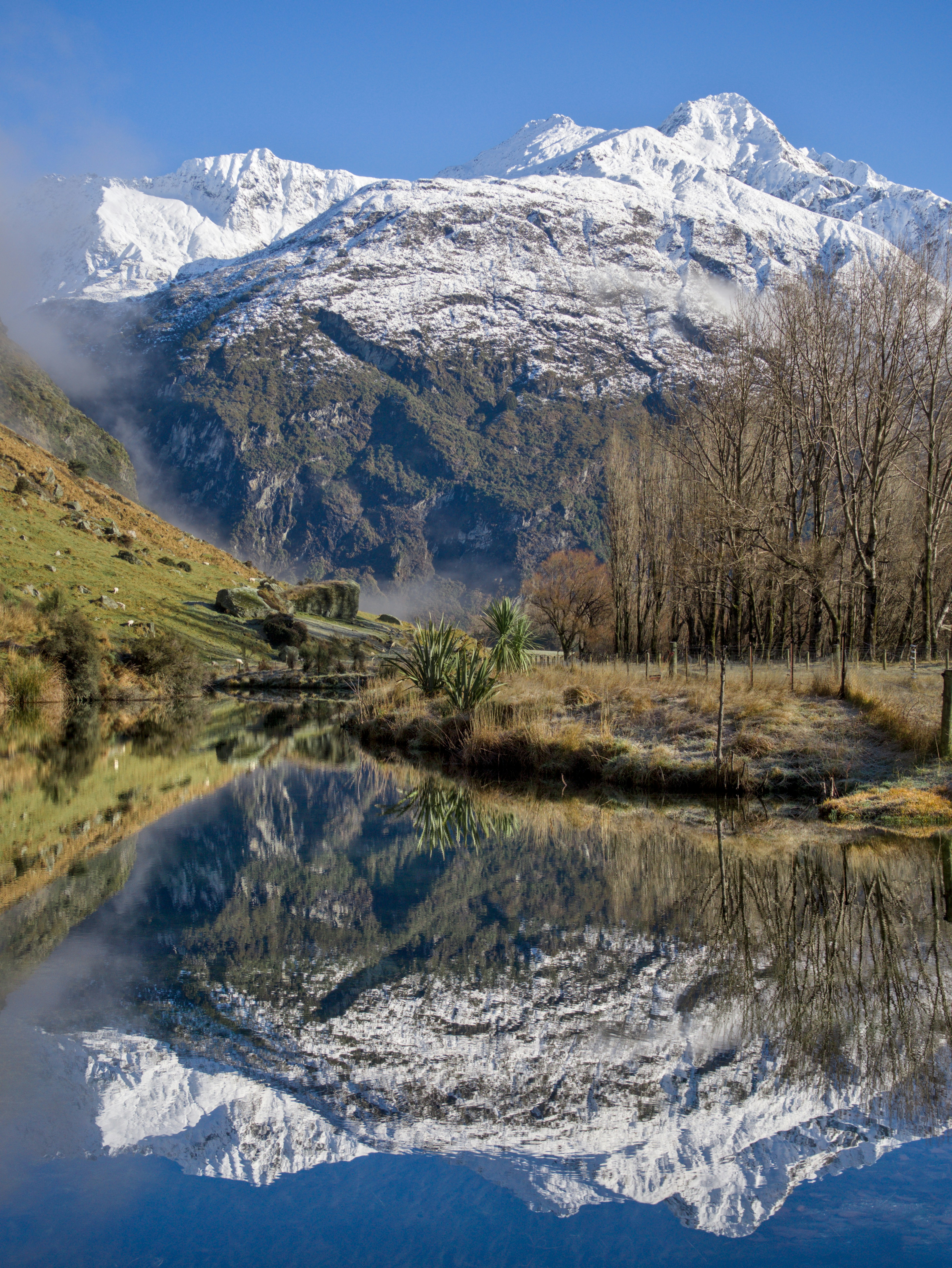 Mirror Peak: Snow-Capped Giants Reflected in a Quiet Highland Lake