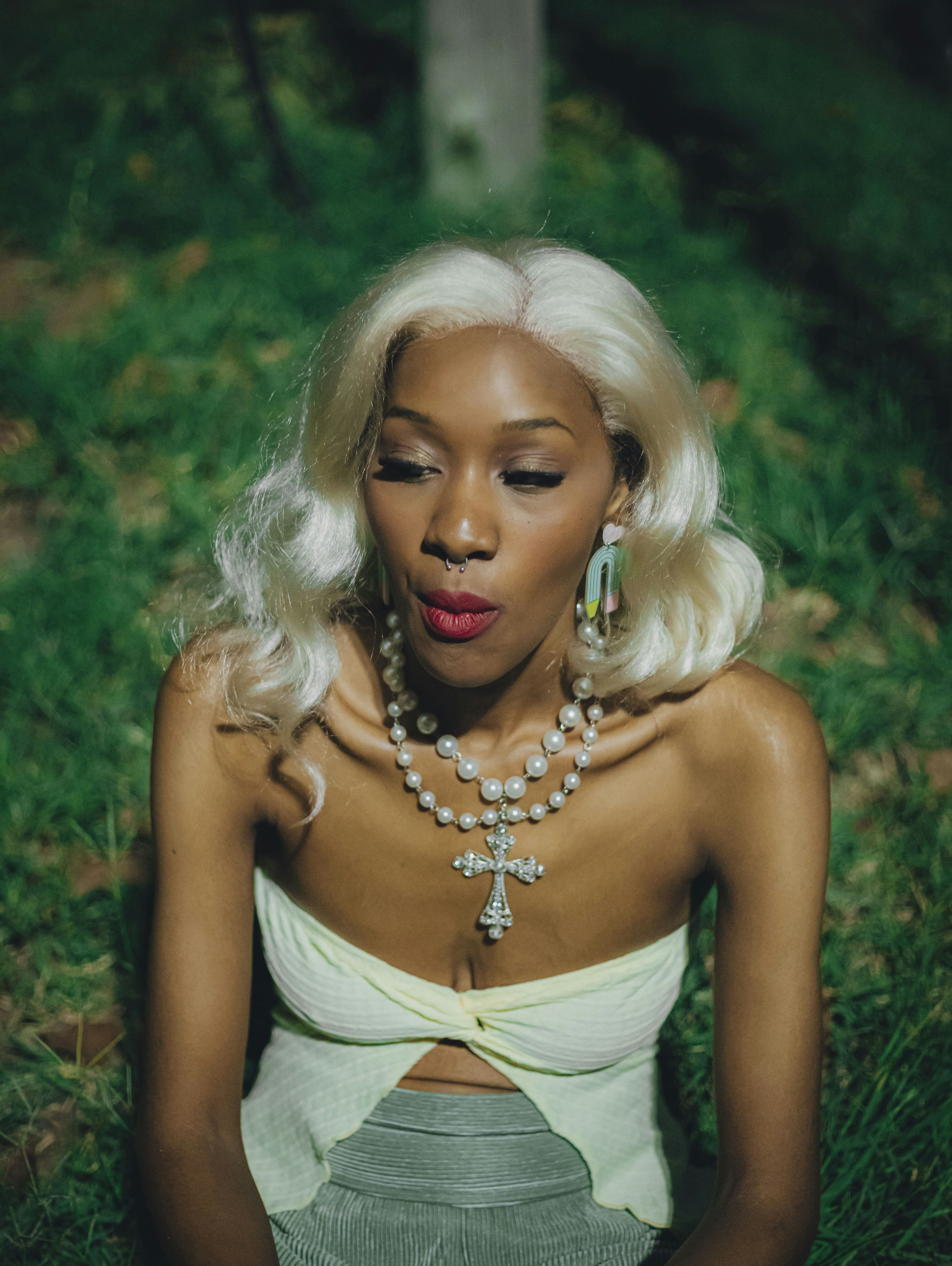 Gold Hour Halo: A Portrait in Pearls and Light