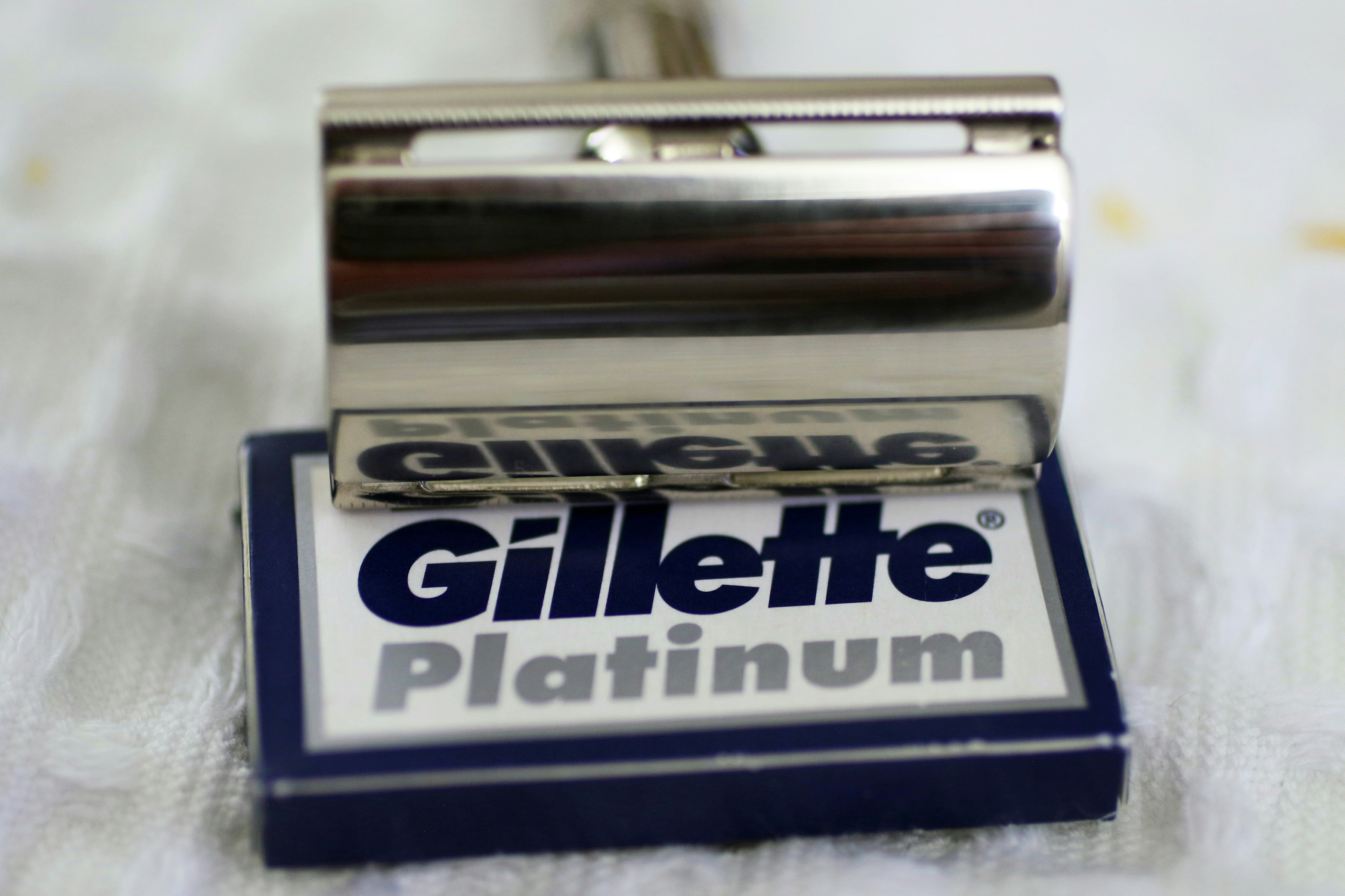 Shiny Razor Meets Classic Gillette Platinum Packaging