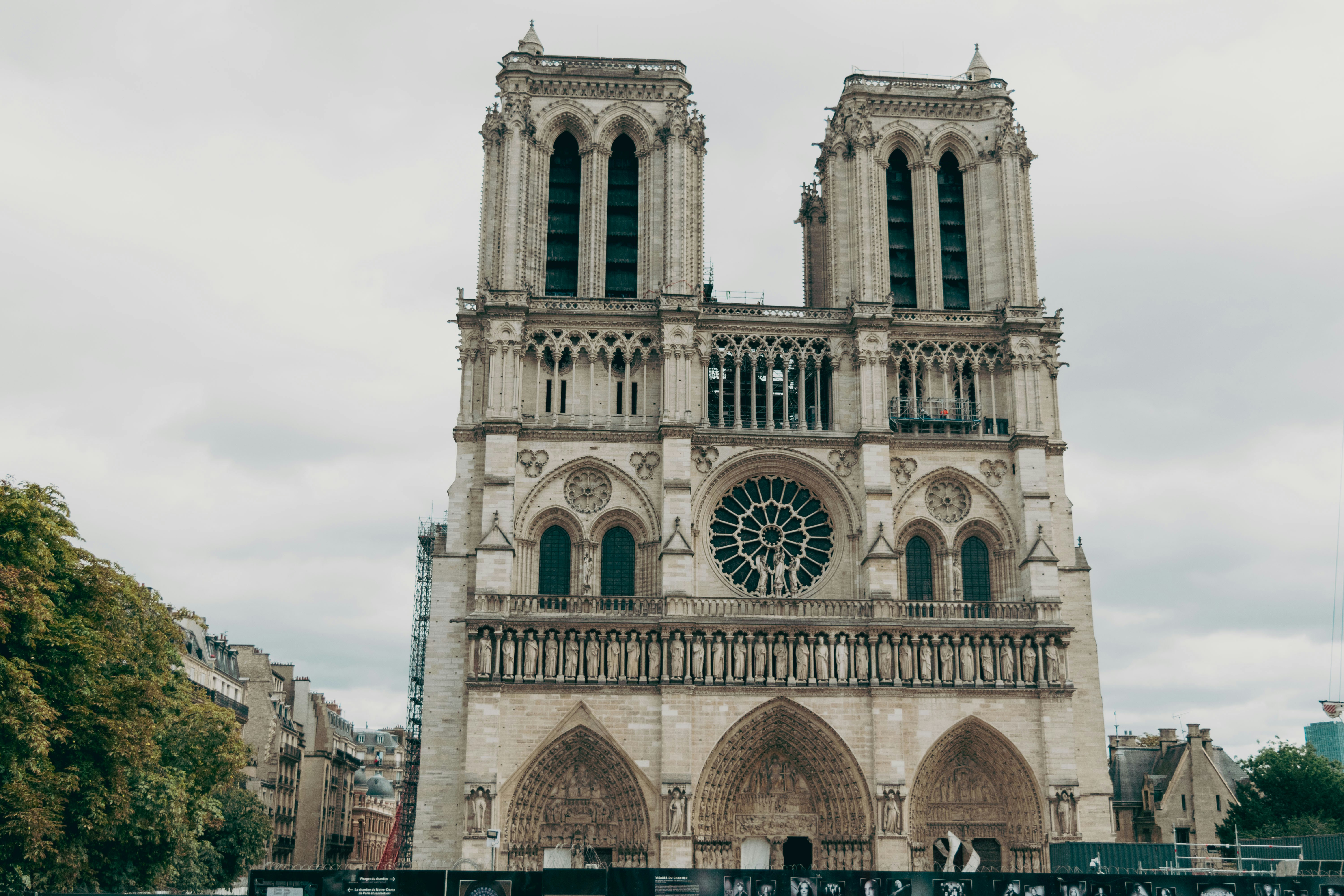Notre-Dame Facade: Symmetry, Rose Window, and Twin Towers