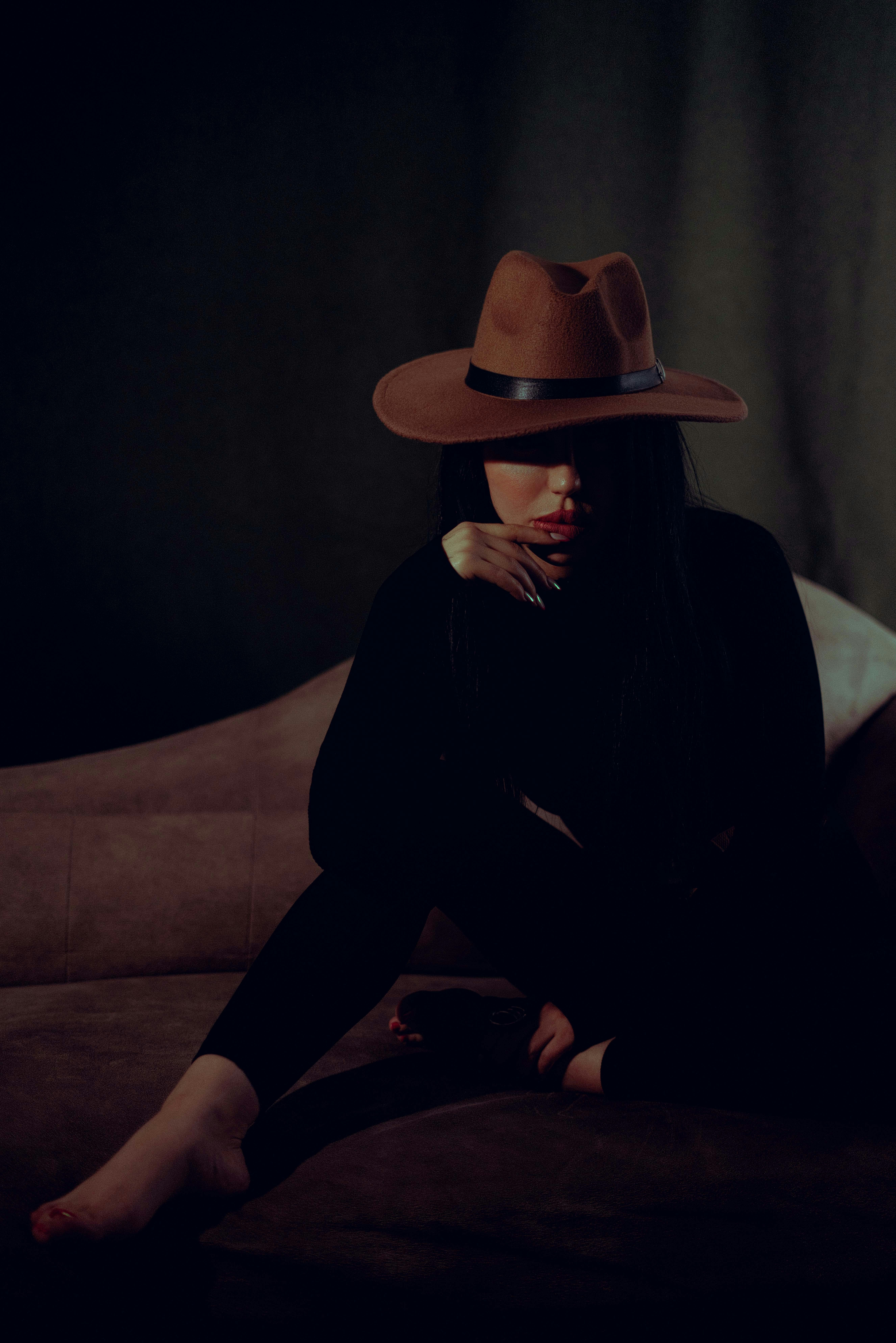 Shadowed Fedora: Quiet Confidence in a Velvet Night