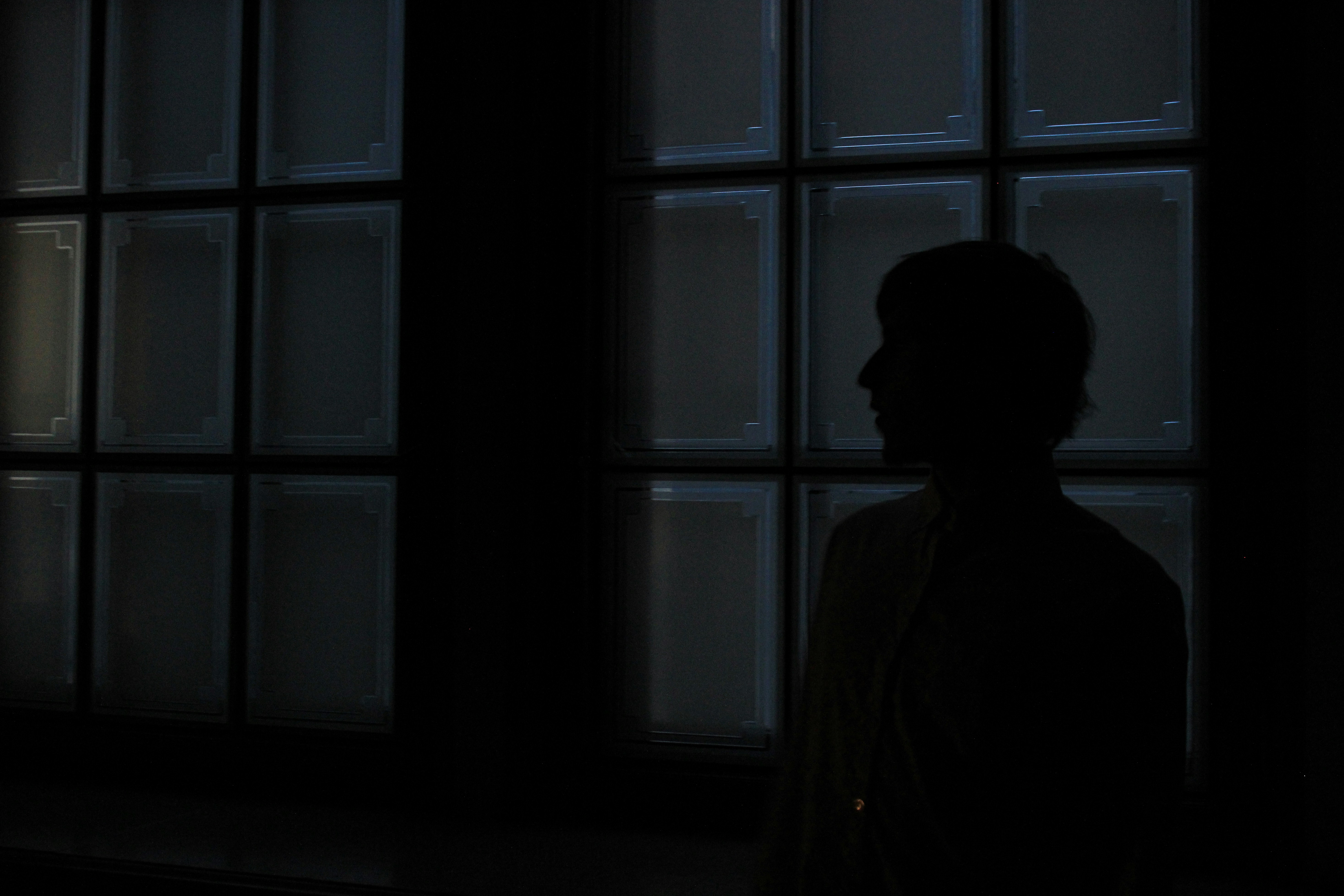 Shadowed Figure at the Window: A Quiet Studio Moment