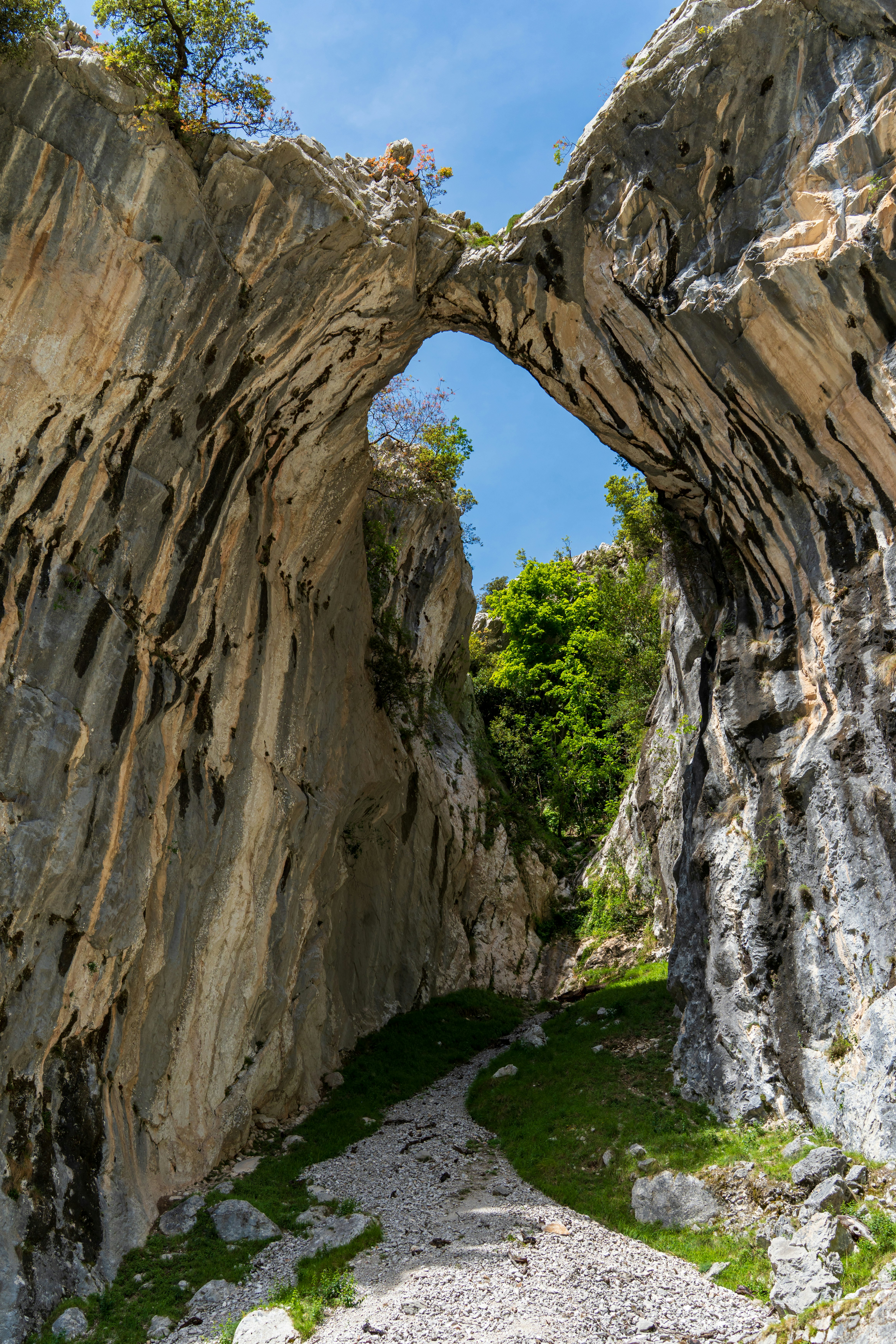 Natural Archway: Stone Corridor Reaching Toward the Sky