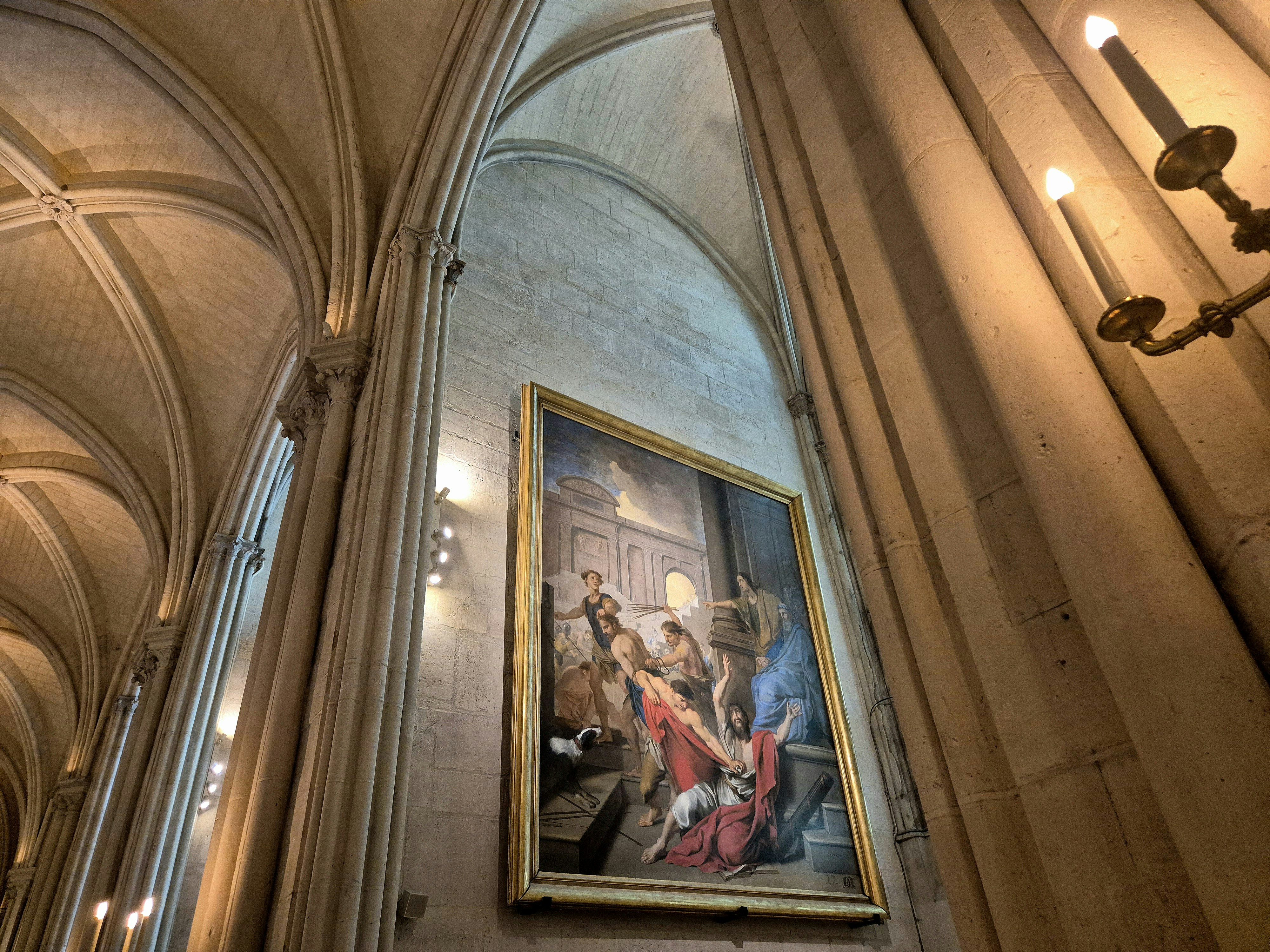 Stone Arches and Framed Allegory in Quiet Cathedral Light