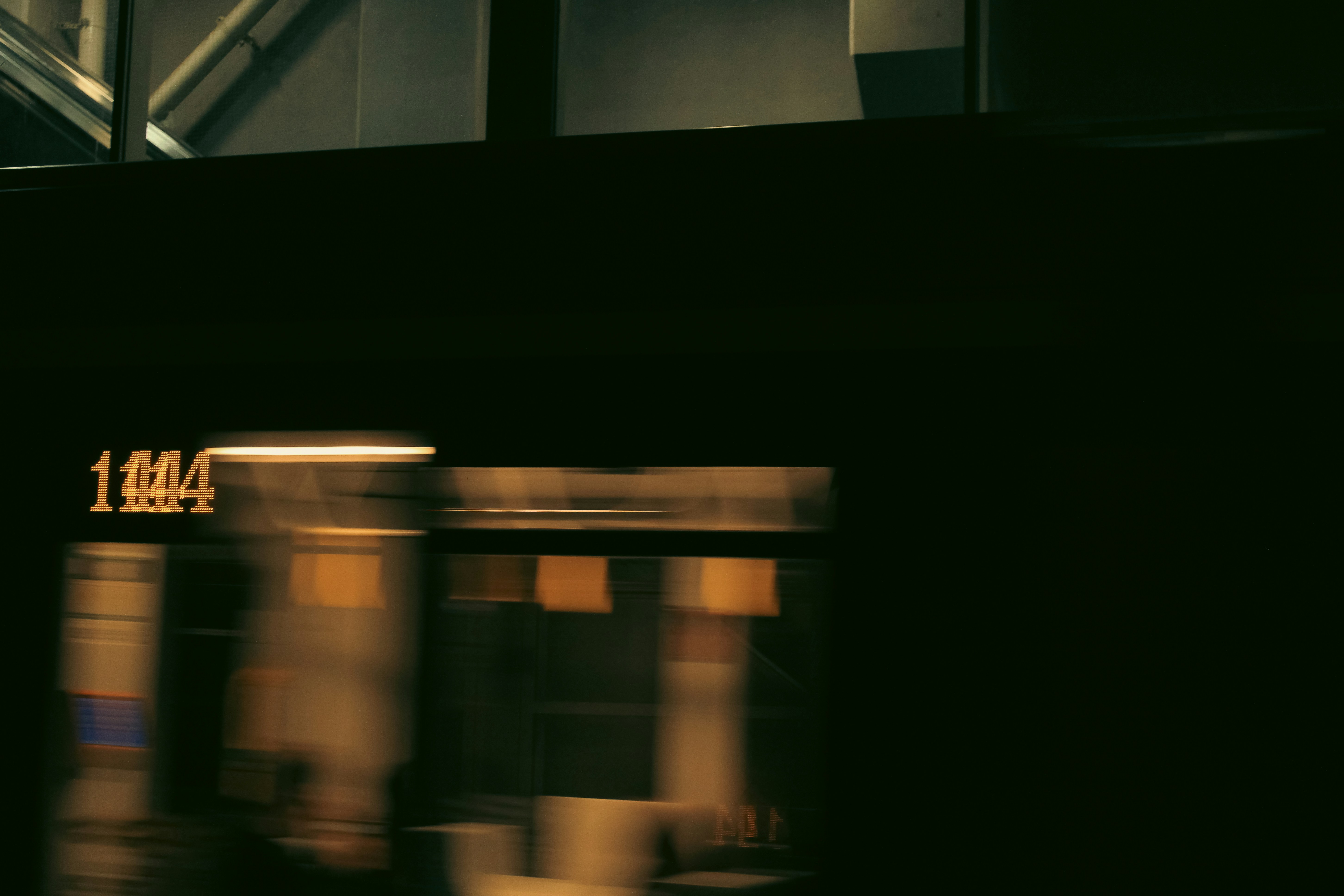 Blurry Commuter Pulse at Platform Edge