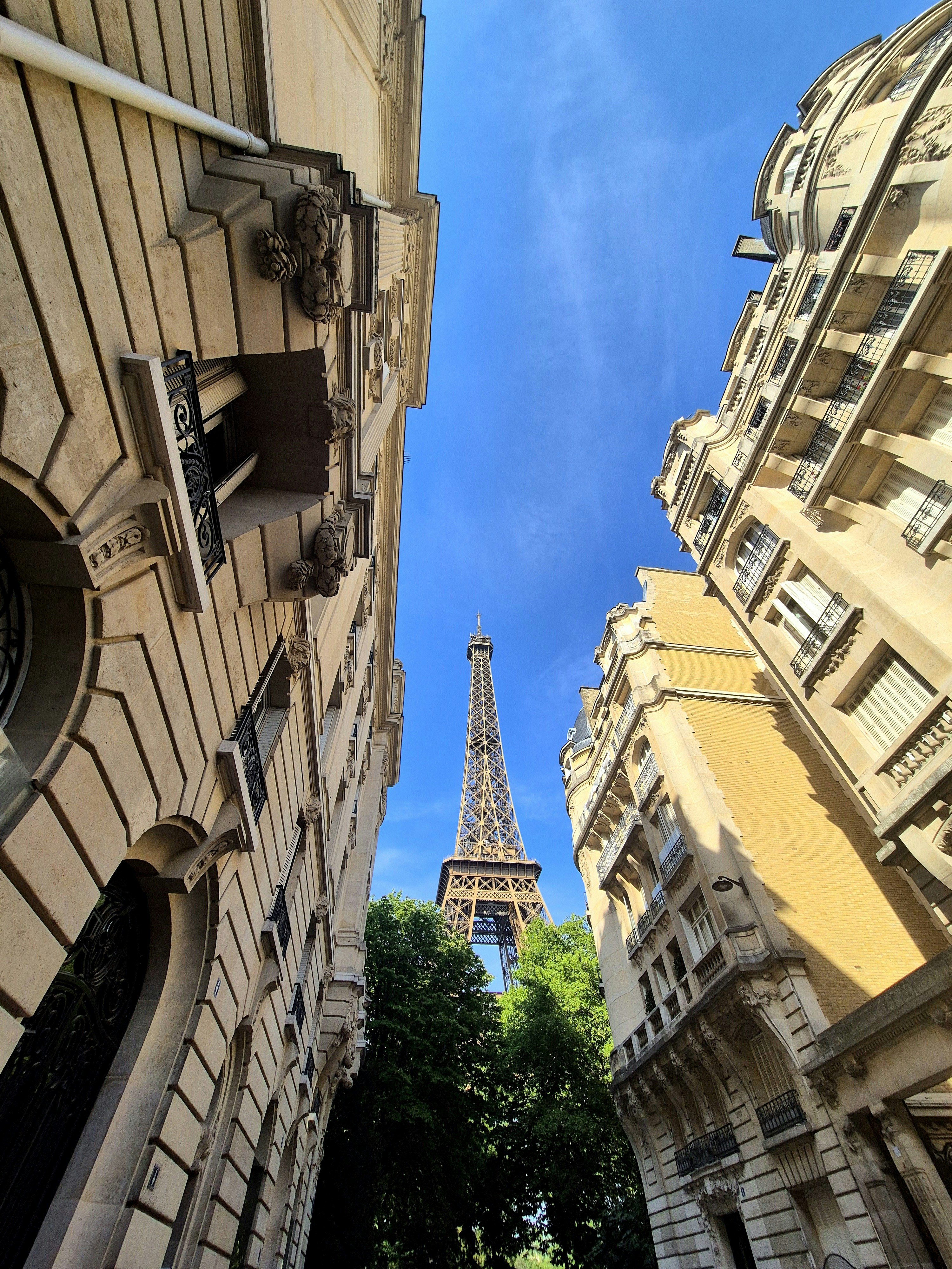 Perspective Toward the Iron Lady: Alleyway Toward the Eiffel Tower