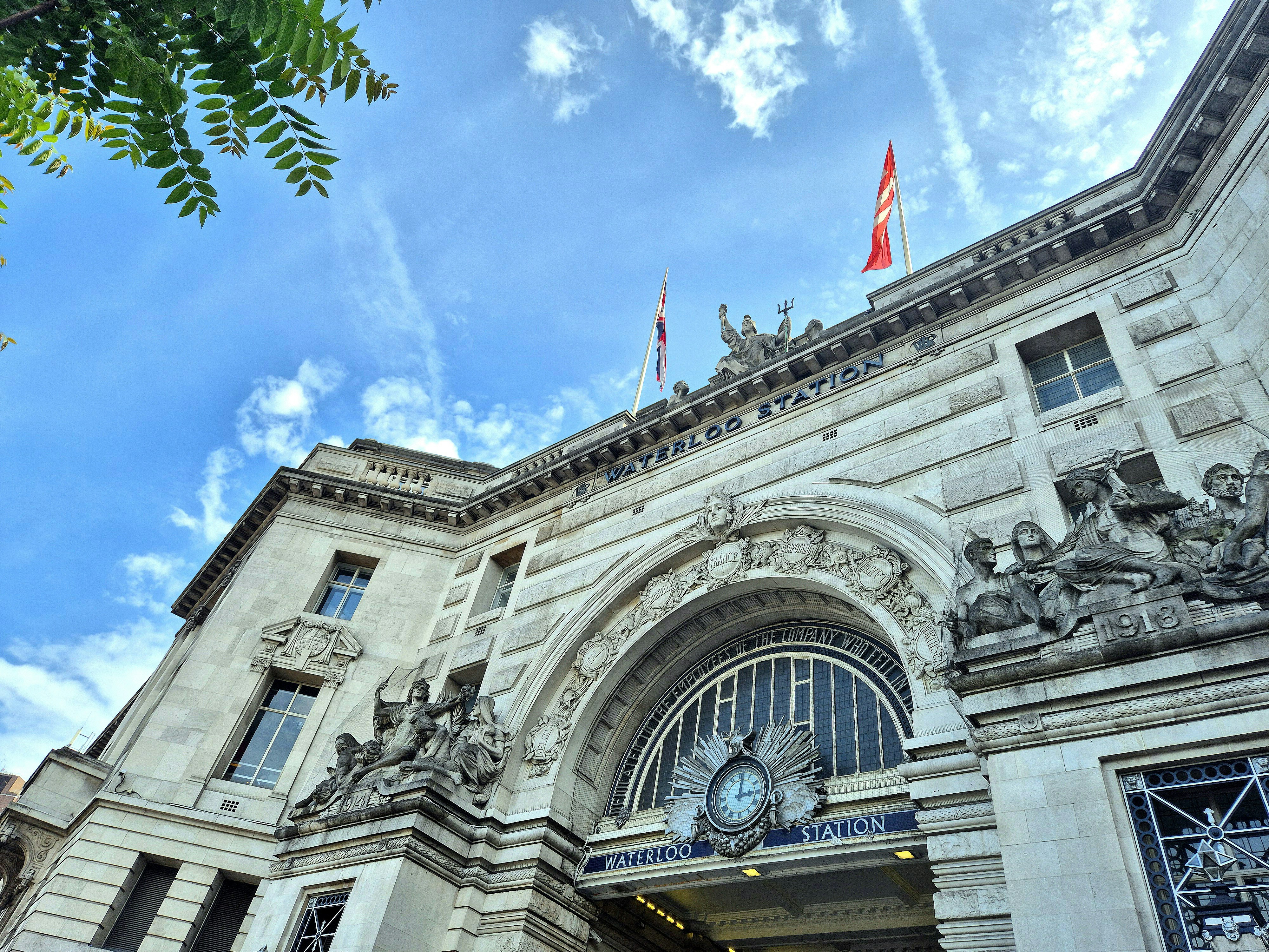 Arch of Time: Grand Facade of a Historic Transit Hub