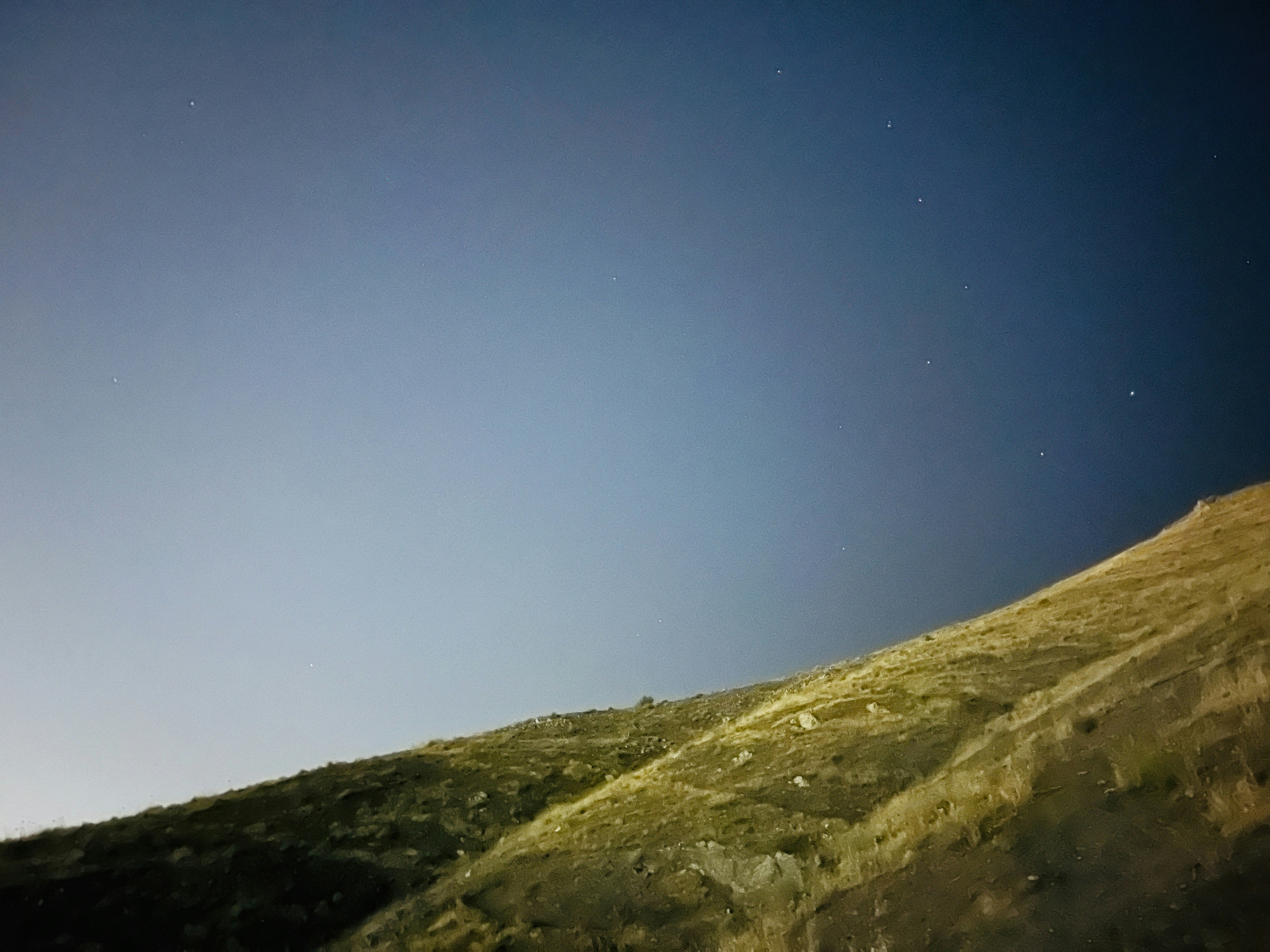 Twilight Ridge: Quiet Hill under a Starry Sky