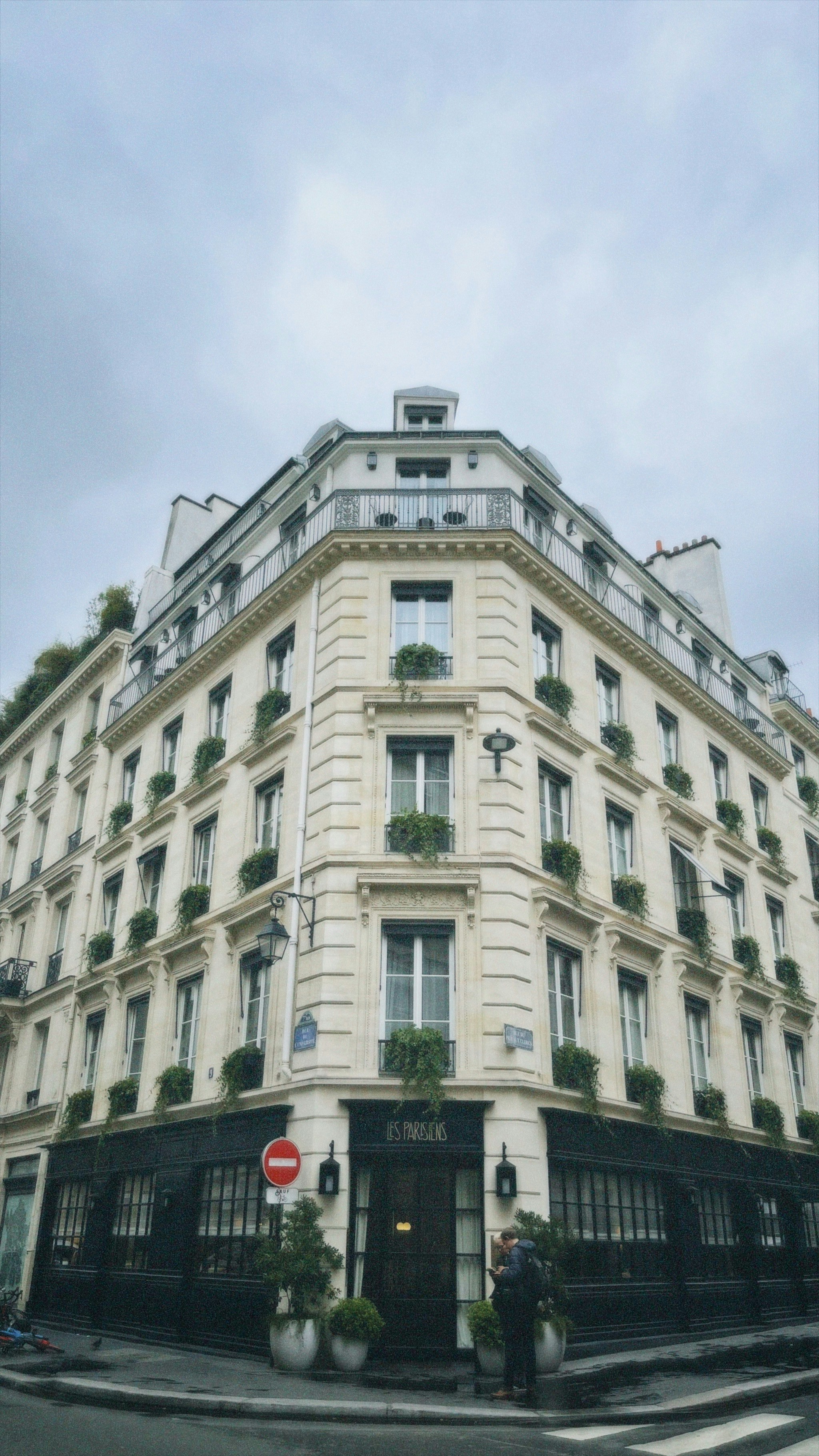 Corner of Parisian Facade: A Haussmannian Threshold