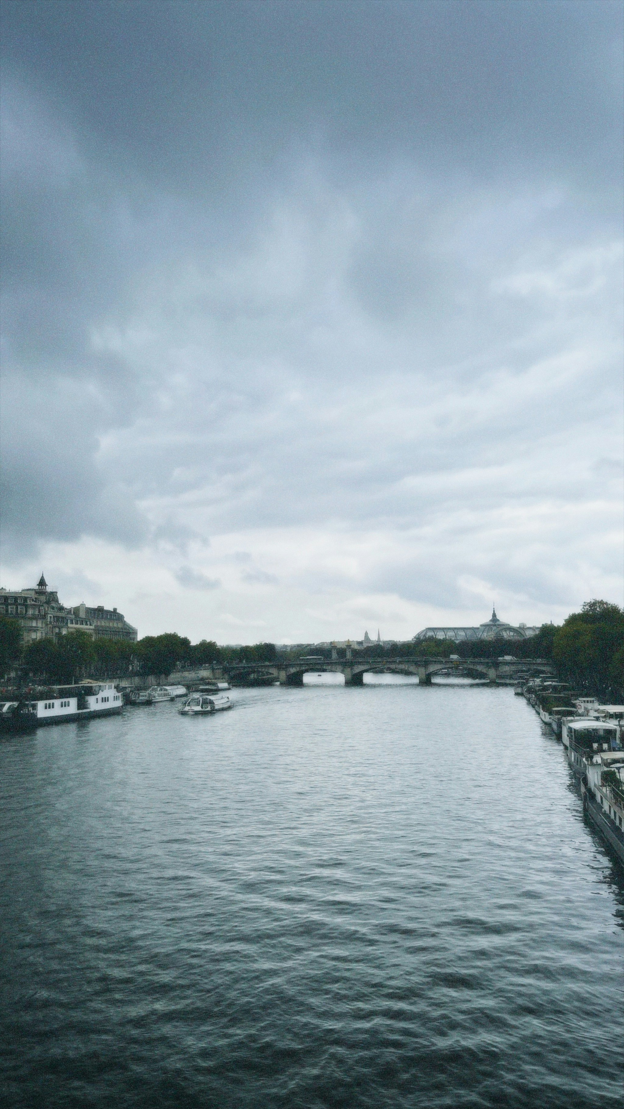 Riverway Through the City: A Quiet Evening by the Seine
