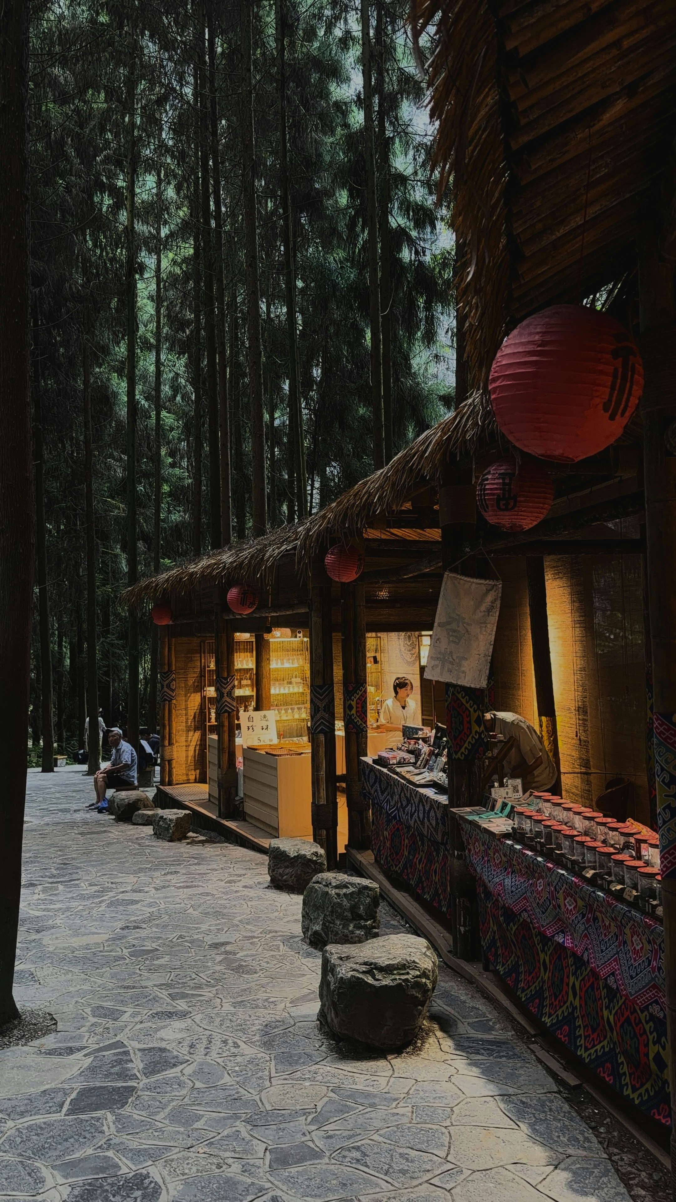 Lanterns and Looms: Night Market in the Silent Forest
