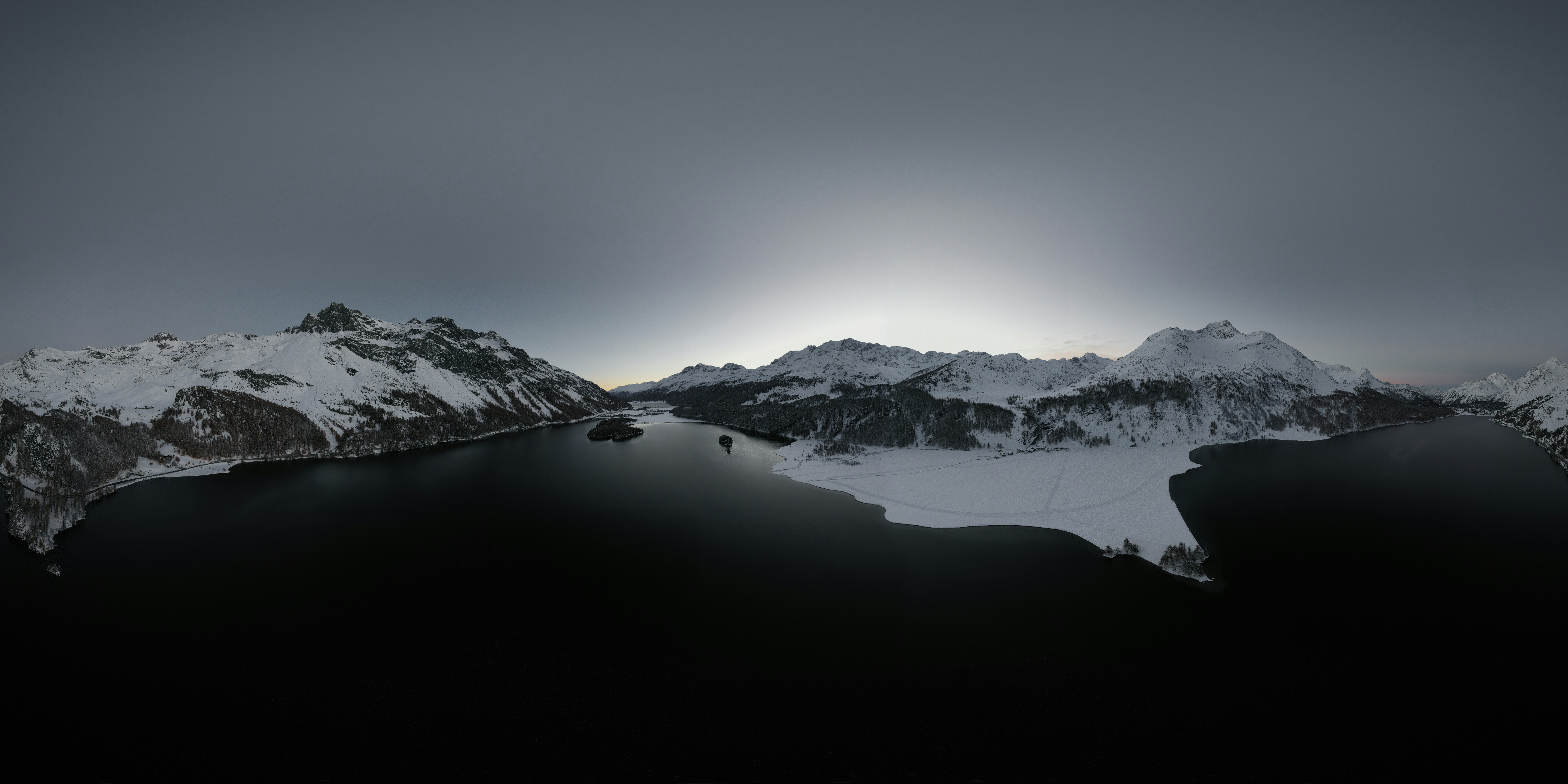 Dawn Over Glacial Fjord: A Quiet Rim Between Ice and Void