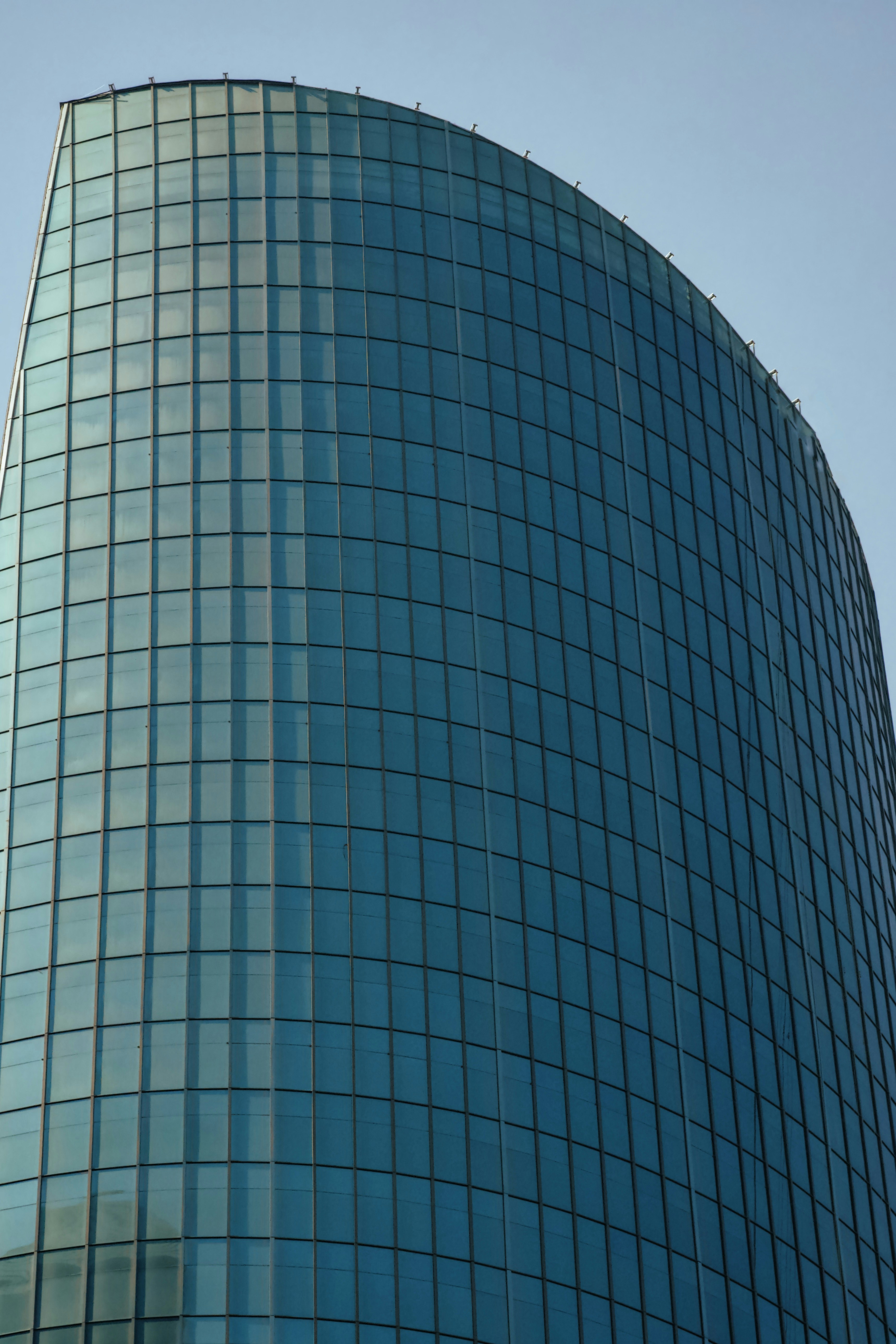 Curved Glass Facade Reaching for the Sky