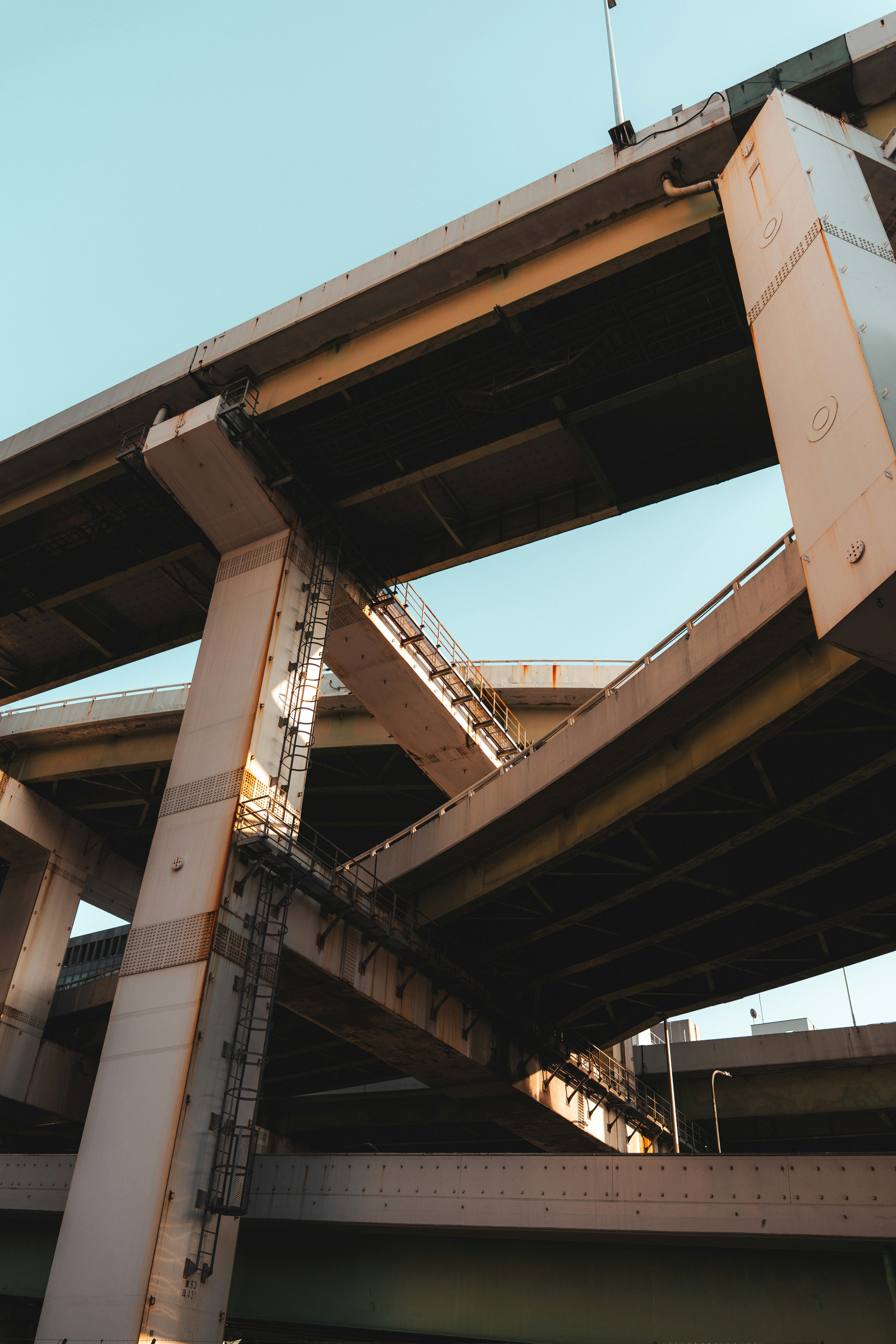 Underbelly of Steel Roads: A Quiet Moment in Urban Hexagons