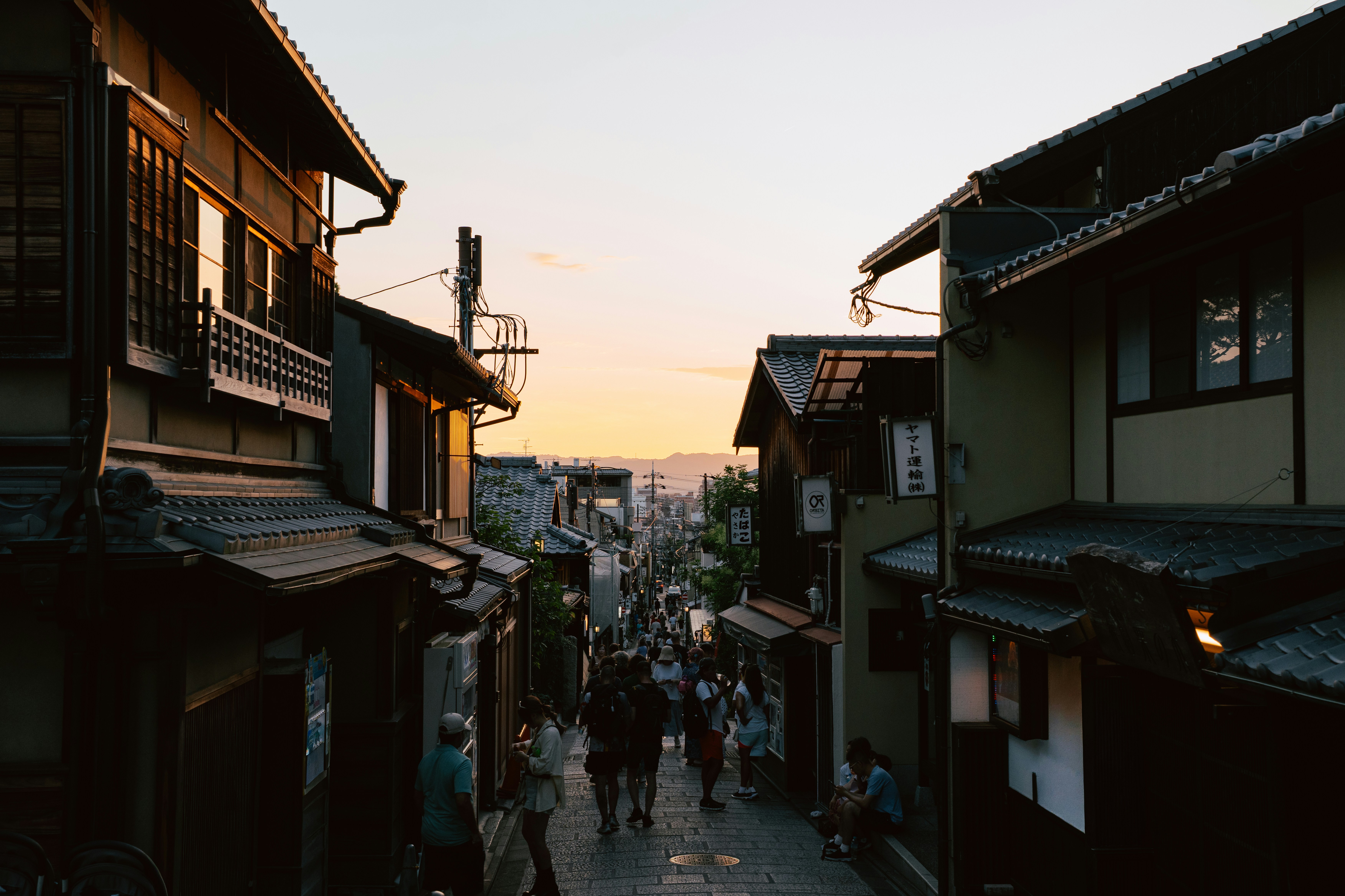 Sunset in a Lantern-Lined Alley
